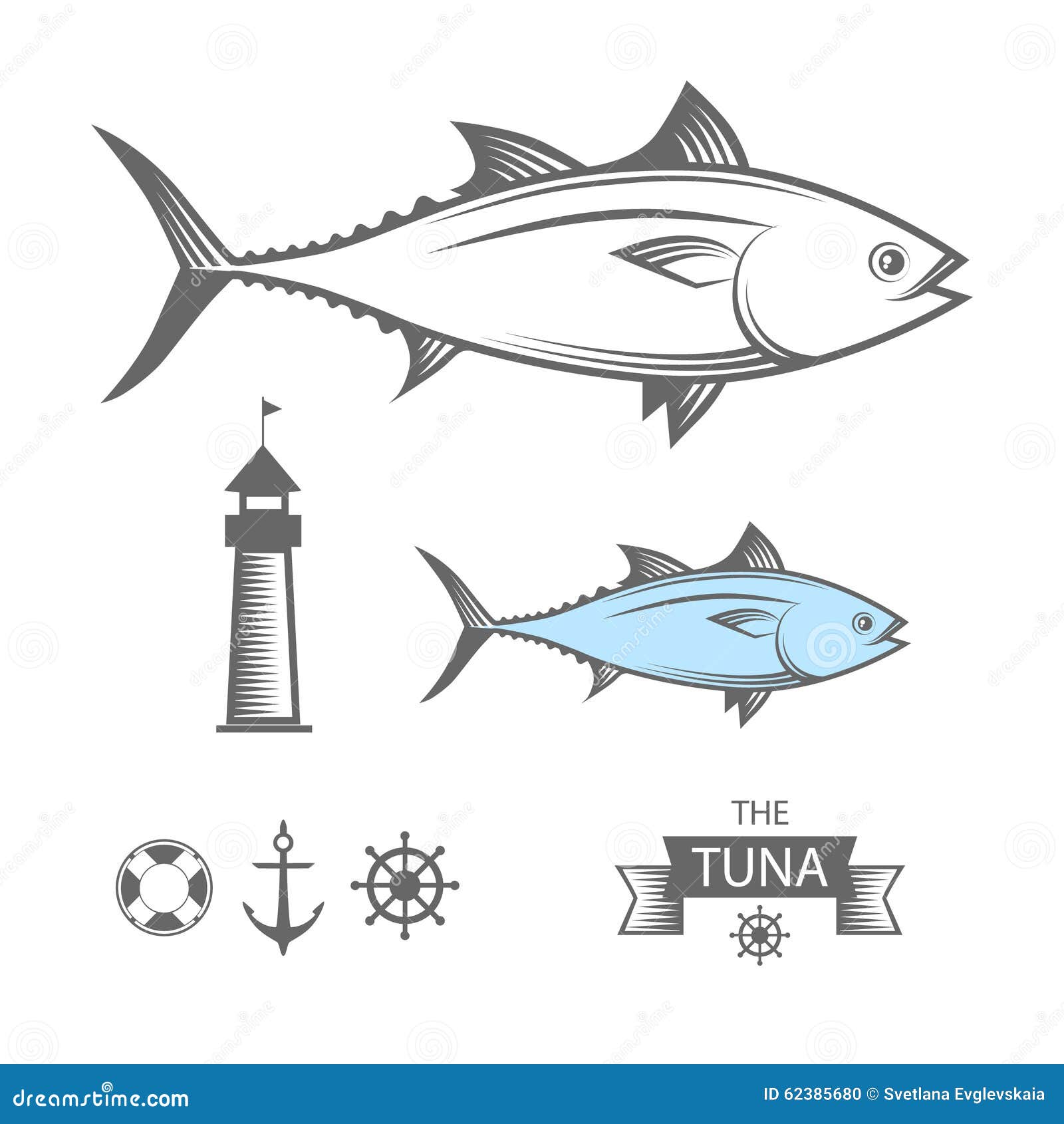 Grupo do atum do vetor ilustração do vetor. Ilustração de naughty ...