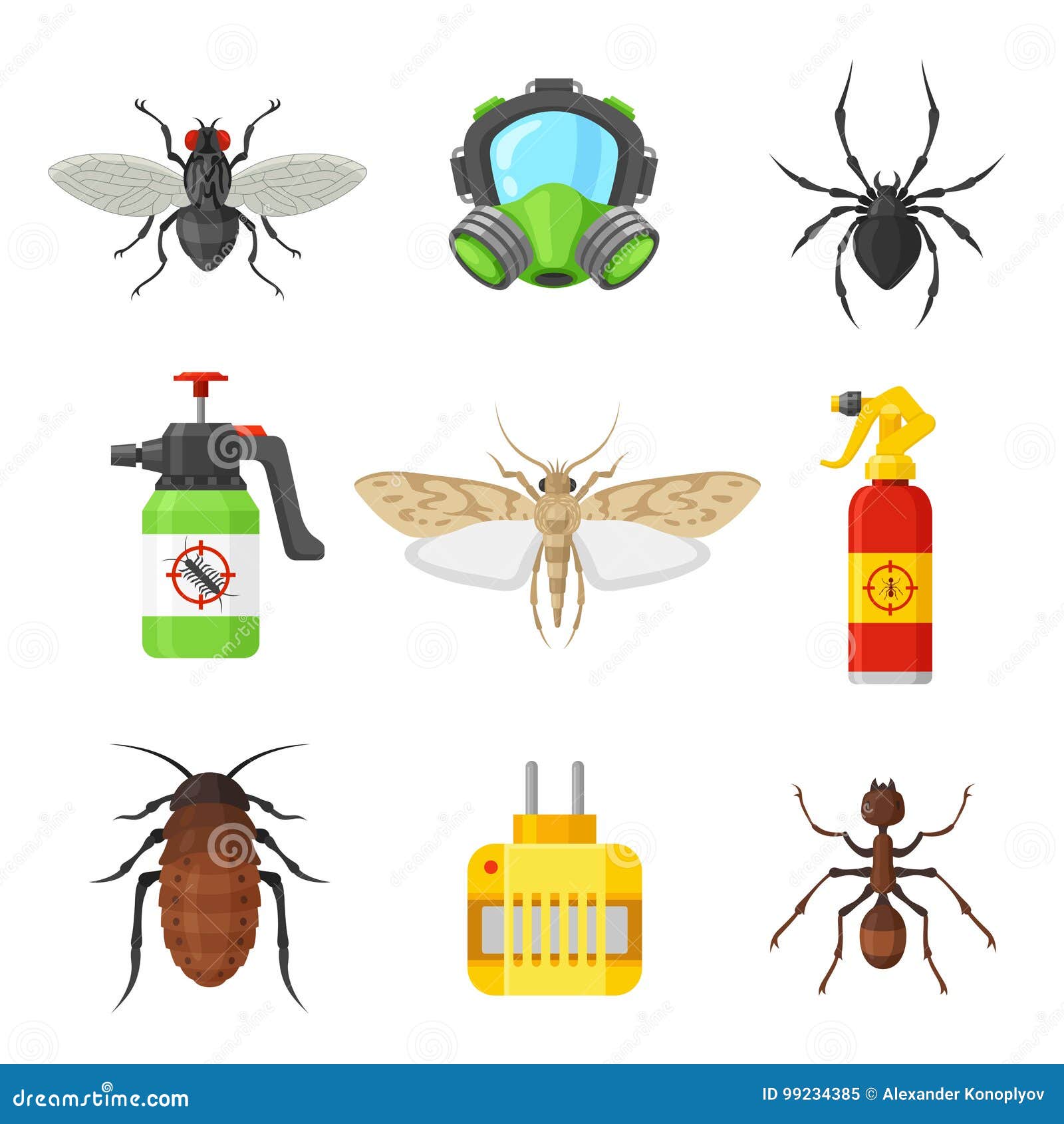 Grupo Do Controlo De Pragas Ilustração do Vetor - Ilustração de ...