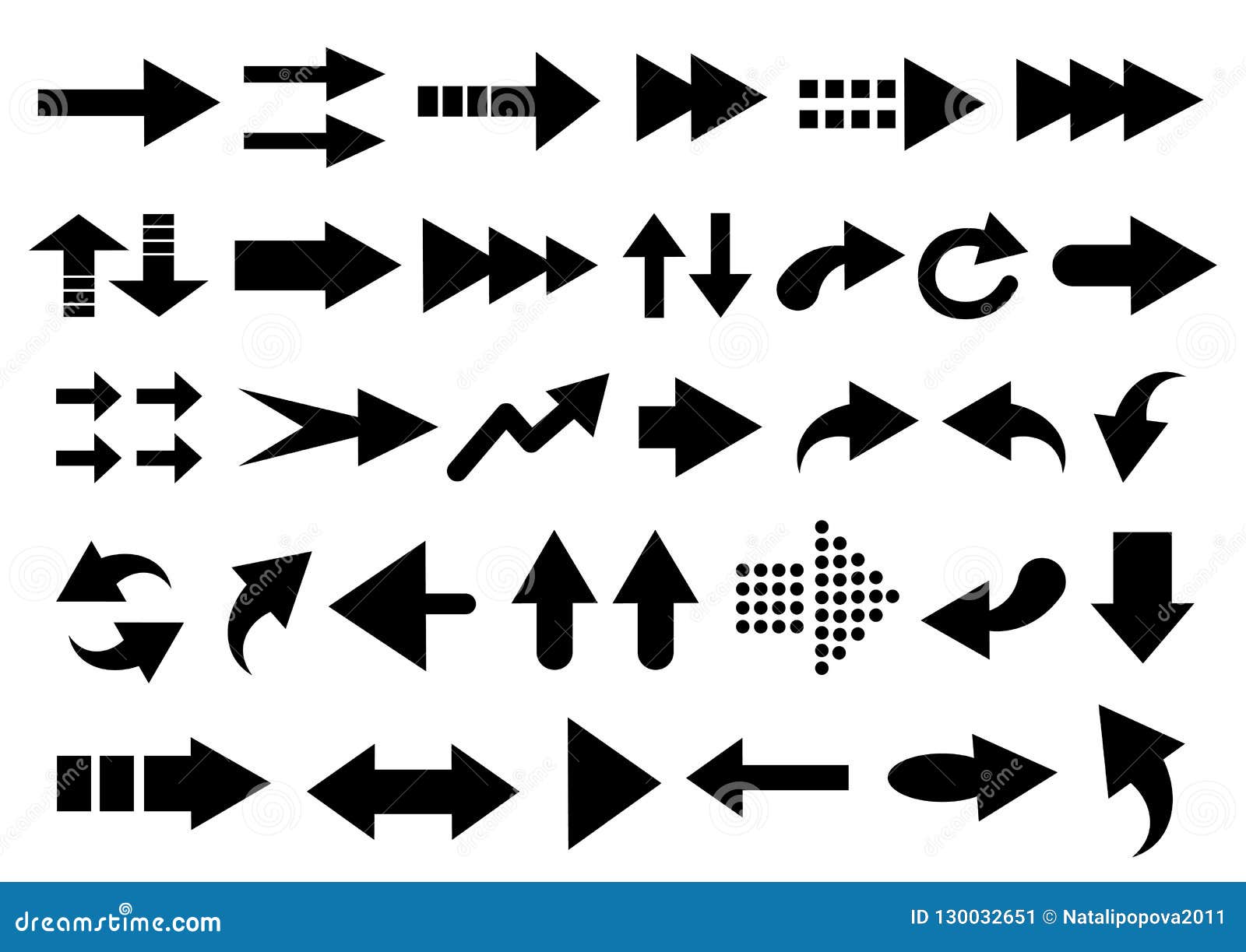 Grupo Do Vetor De Formas Da Seta Isolado No Branco Ilustração do Vetor ...