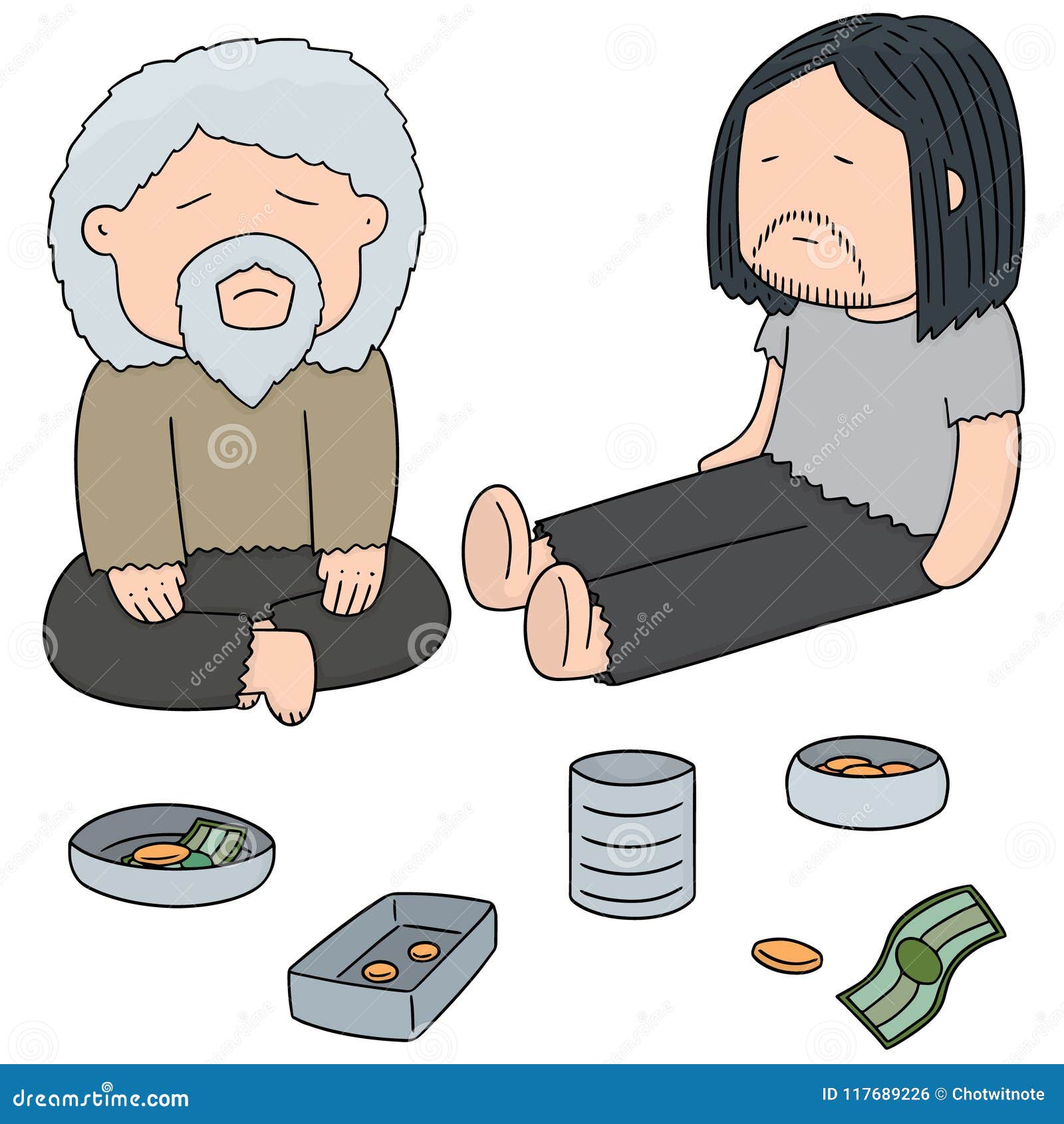 Grupo do vetor de mendigo ilustração do vetor. Ilustração de homem ...