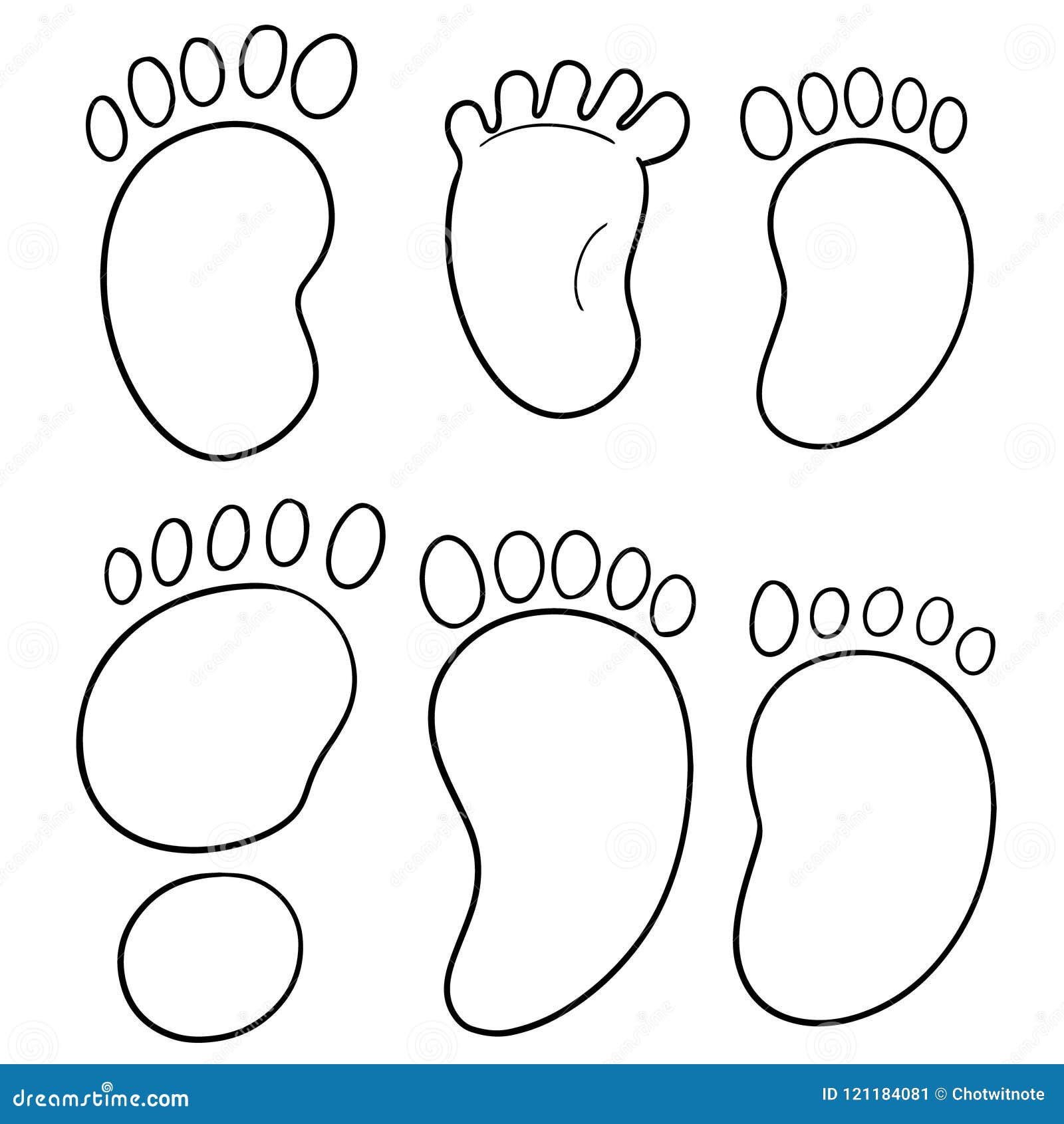 Grupo do vetor de pegadas ilustração do vetor. Ilustração de pegada ...