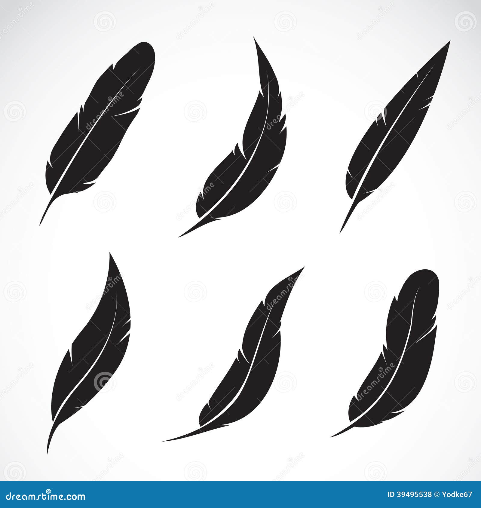 Grupo do vetor de pena ilustração do vetor. Ilustração de imagem - 39495538