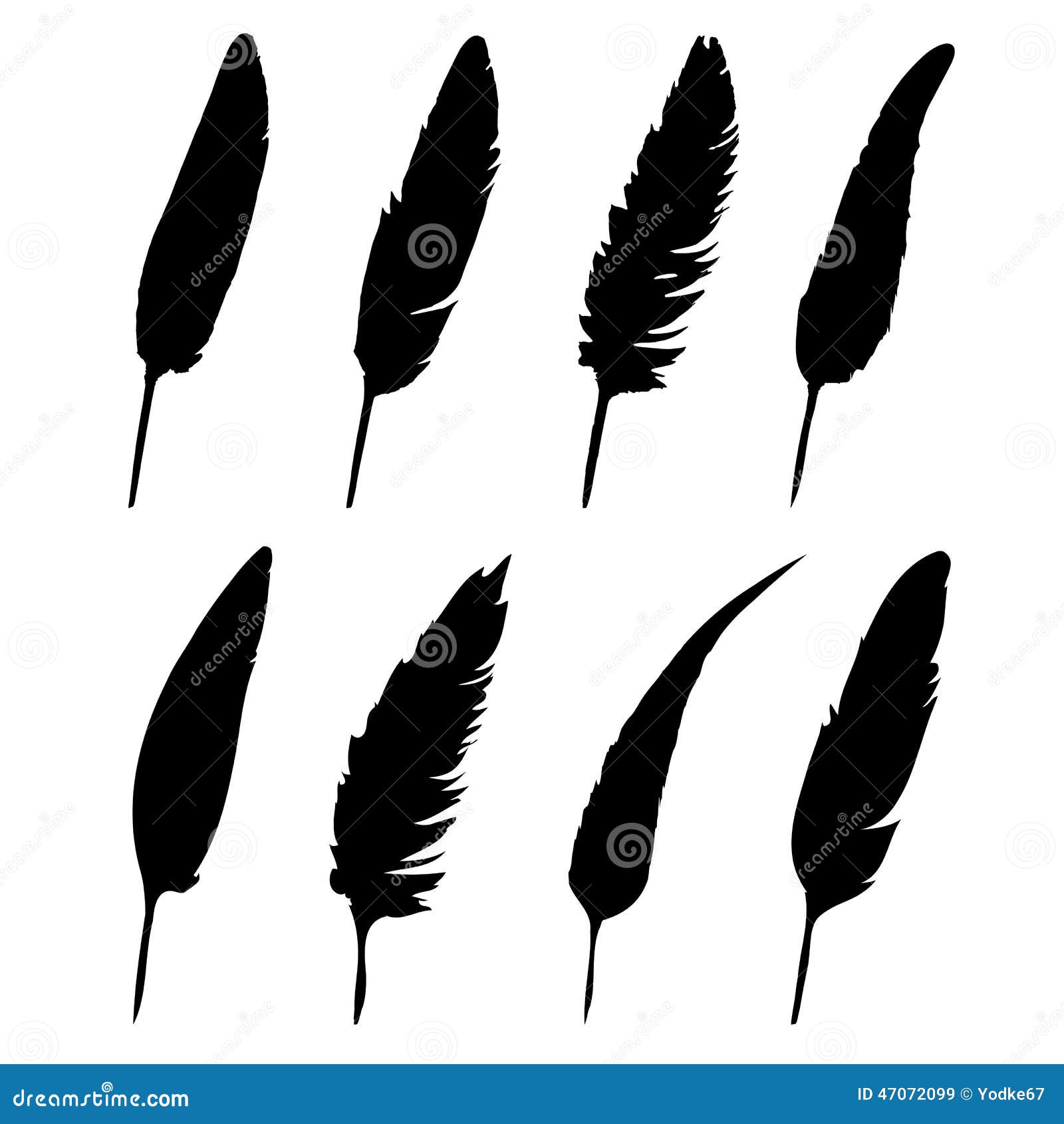 Grupo do vetor de pena ilustração do vetor. Ilustração de grupo - 47072099