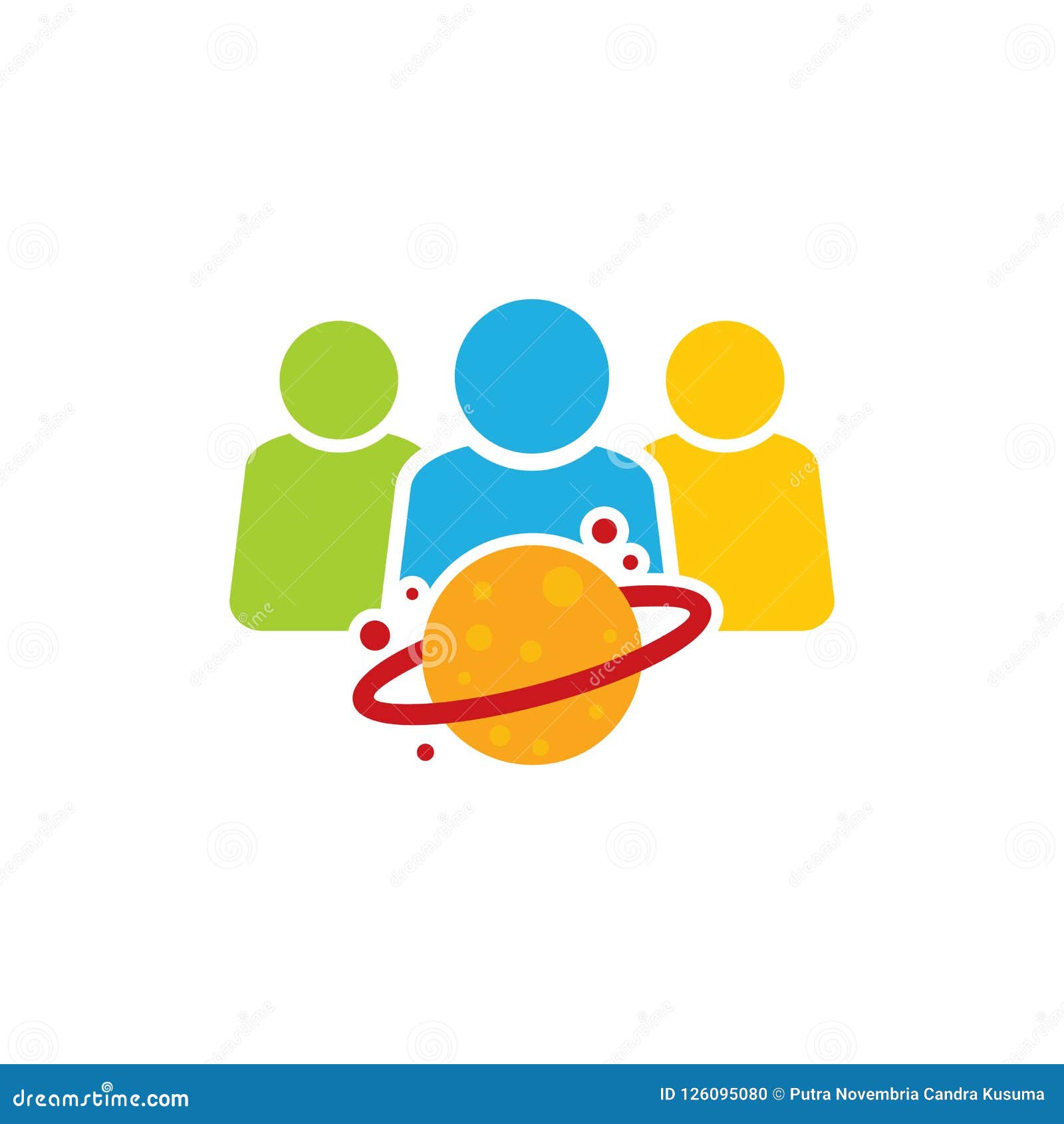 Grupo Logo Icon Design Do Planeta Ilustração do Vetor - Ilustração de ...