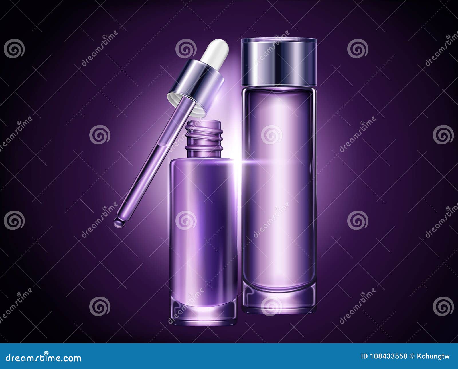 Grupo Vazio Roxo Do Recipiente Ilustração do Vetor - Ilustração de ...