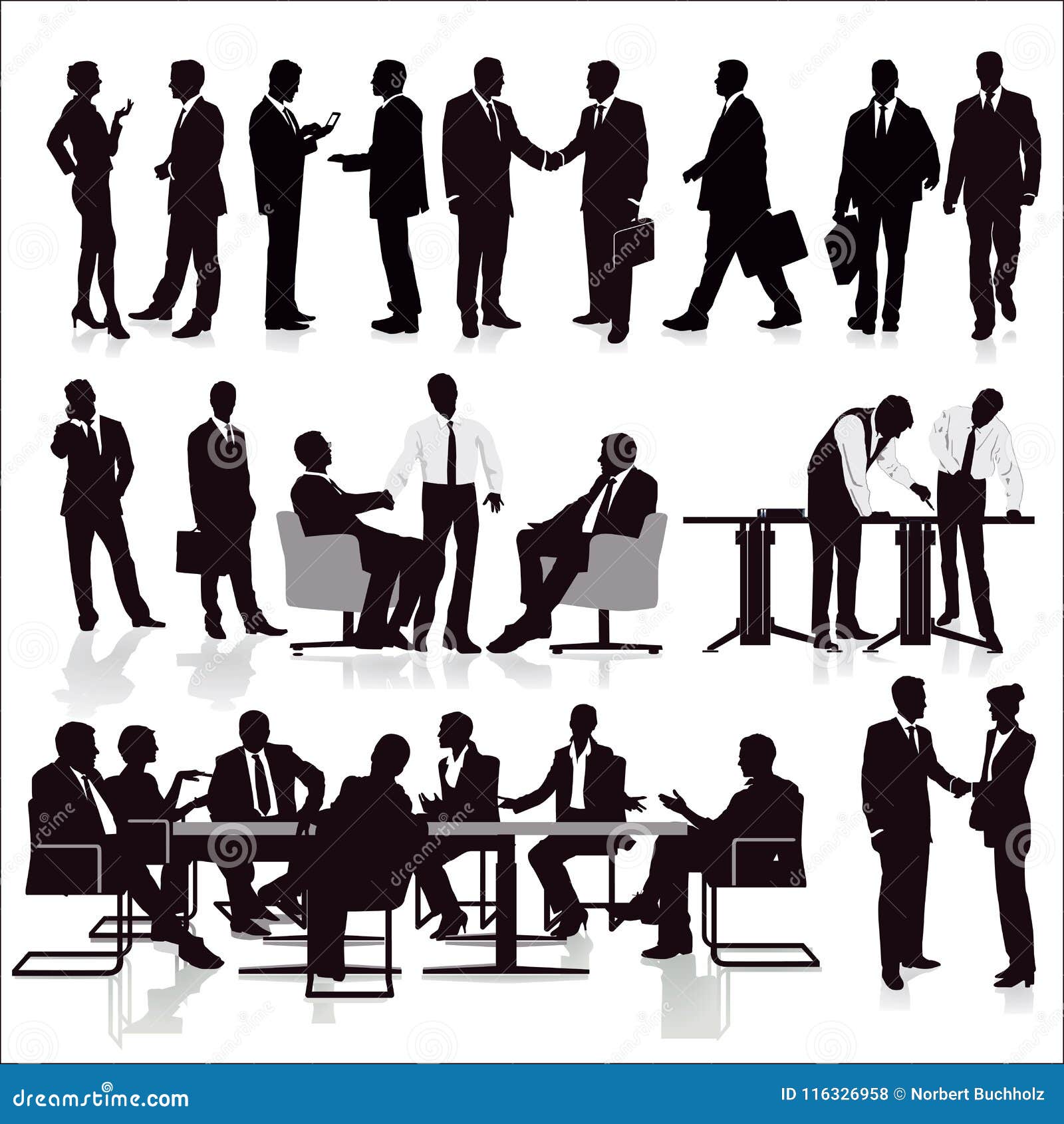 Grupp av chefer vektor illustrationer. Illustration av chefer - 116326958