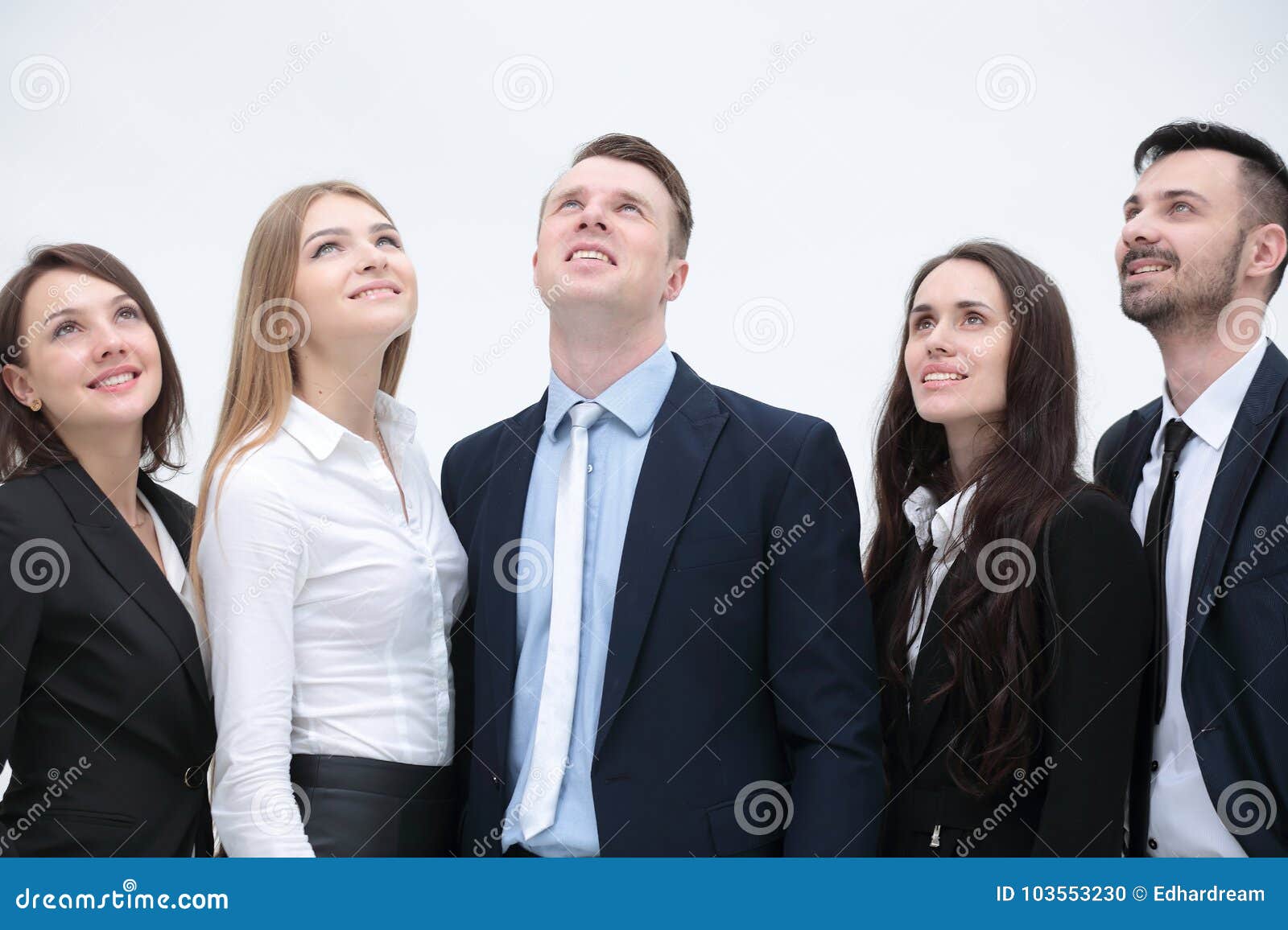 Employees are Confidently Looking Forward Stock Photo - Image of ...