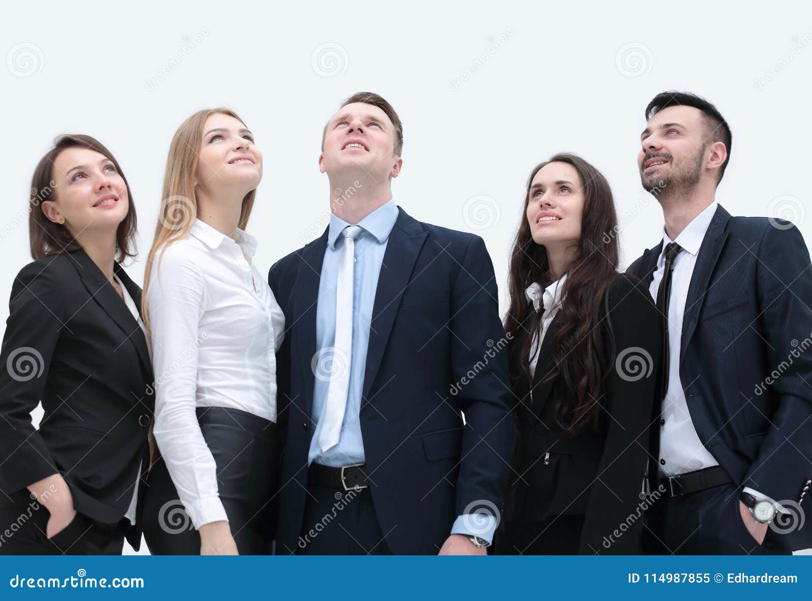 Employees are Confidently Looking Forward Stock Image - Image of ...