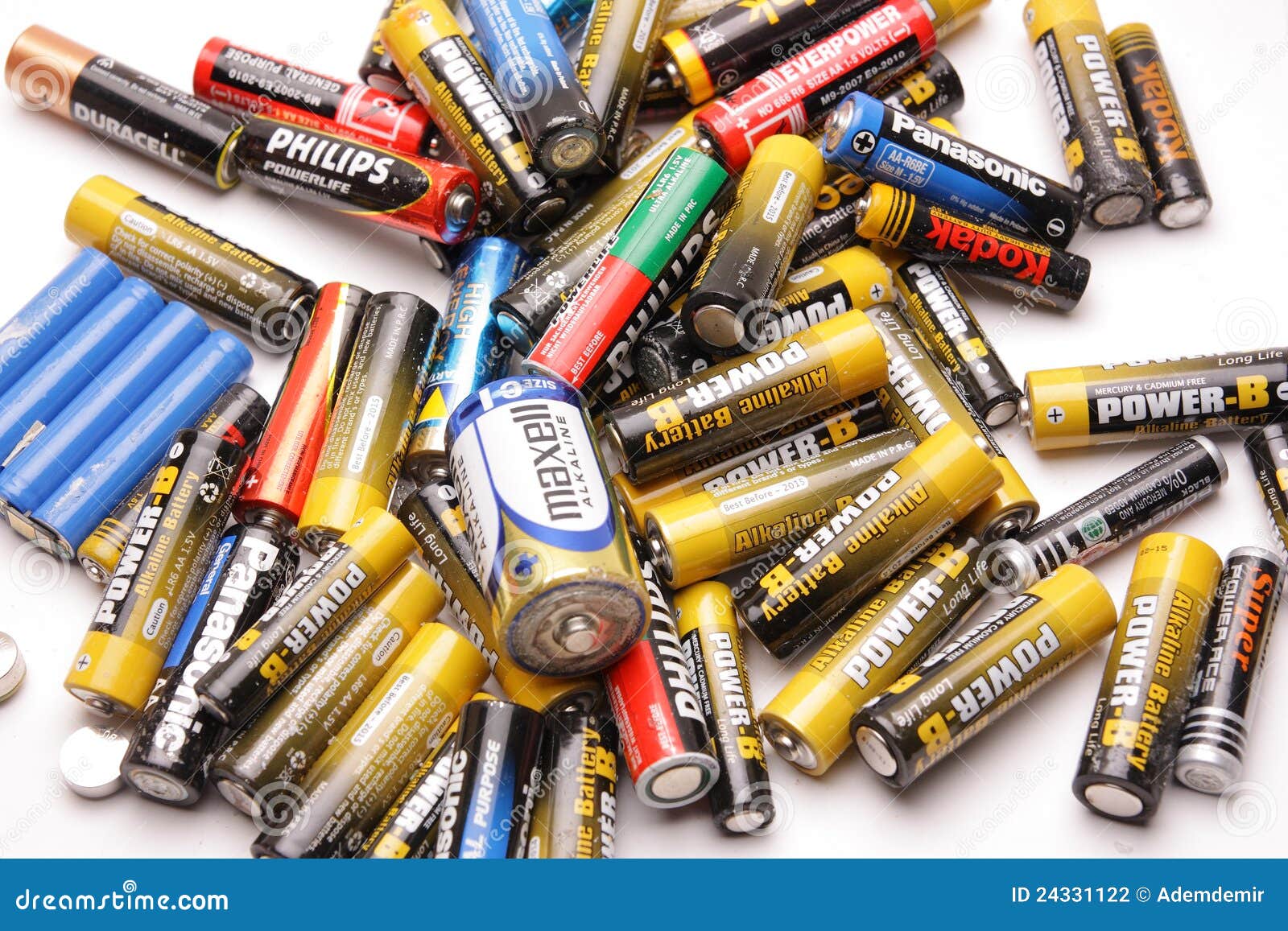 Gruppe alte Batterien redaktionelles stockfotografie. Bild von leistung ...