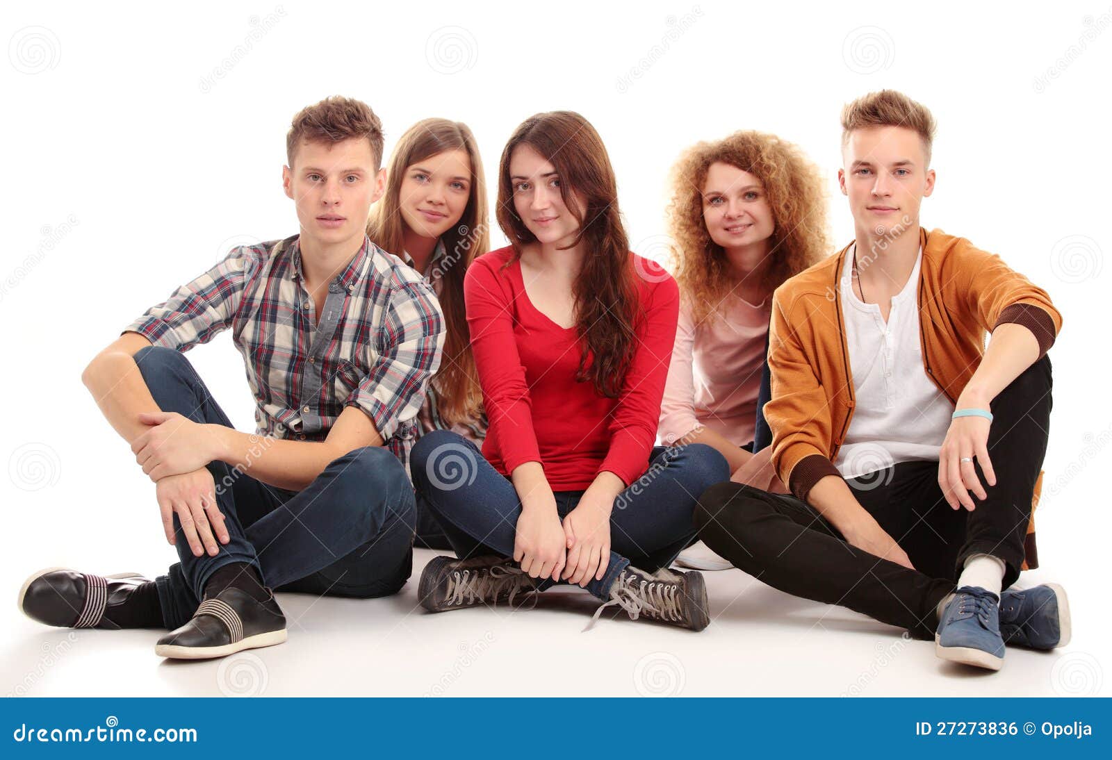 Gruppe Glückliche Junge Leute Stockfoto - Bild von glücklich, positiv ...