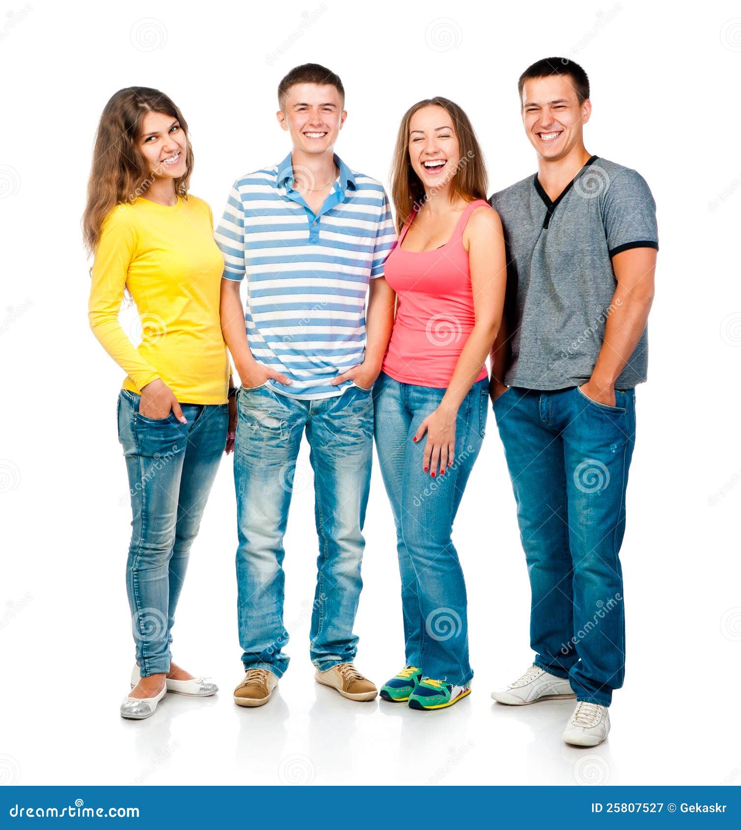 Gruppe junge Leute stockbild. Bild von getrennt, frauen - 25807527