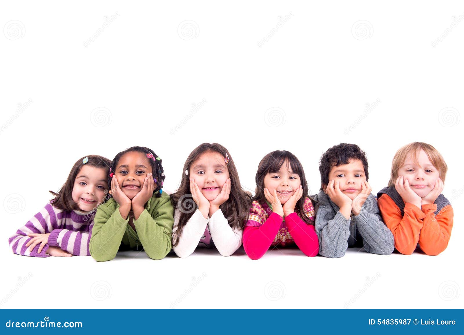 Gruppe Kinder stockbild. Bild von freundschaft, gruppe - 54835987