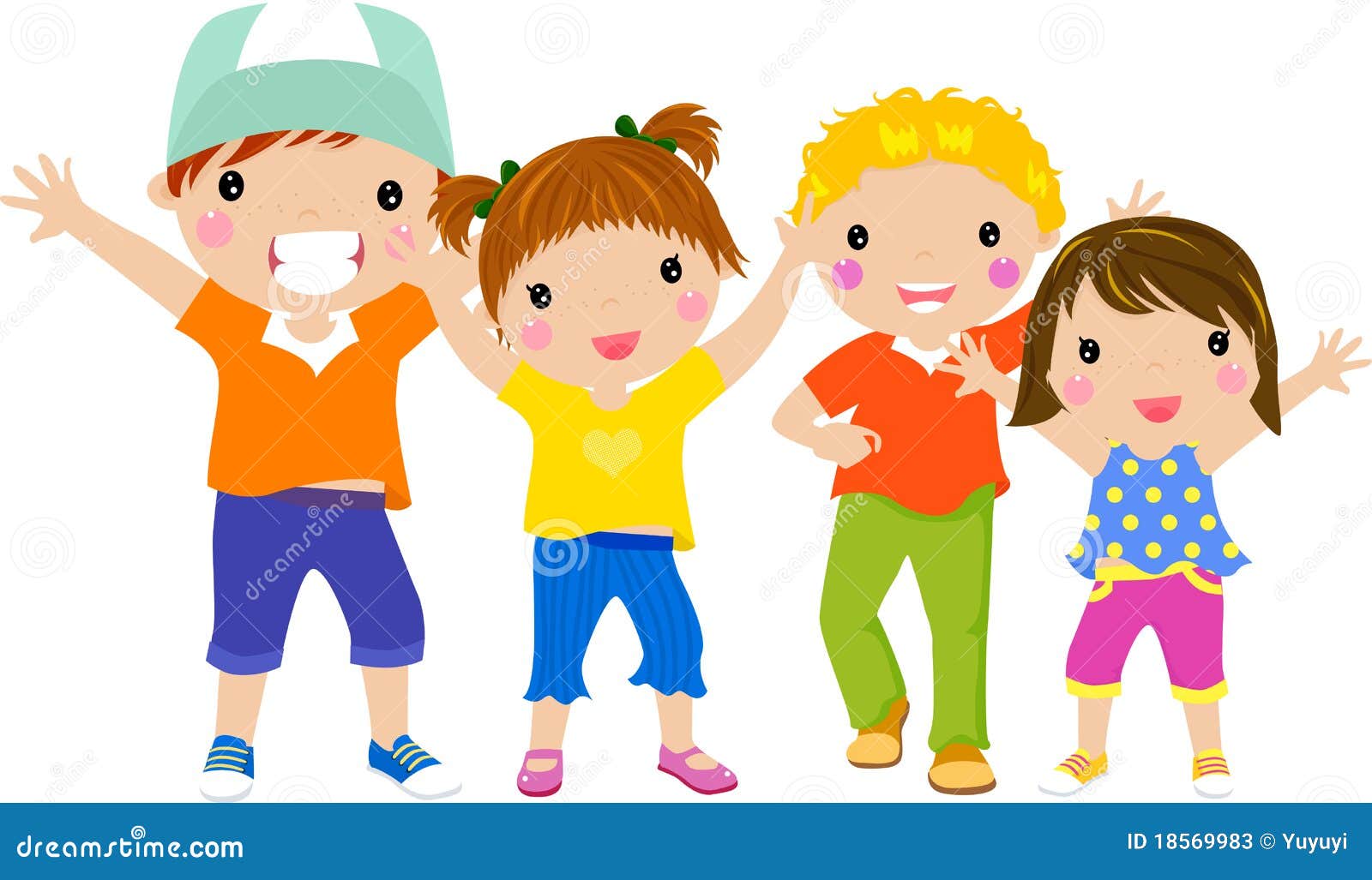 Gruppe Kinder, Die Spaß Haben Vektor Abbildung - Illustration von ...