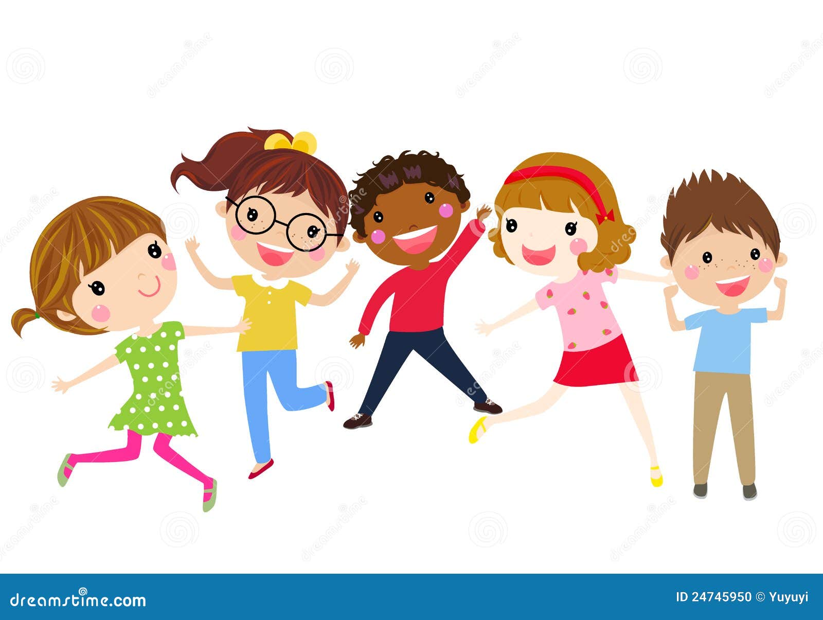 Gruppe Kinder, Die Spaß Haben Vektor Abbildung - Illustration von ...