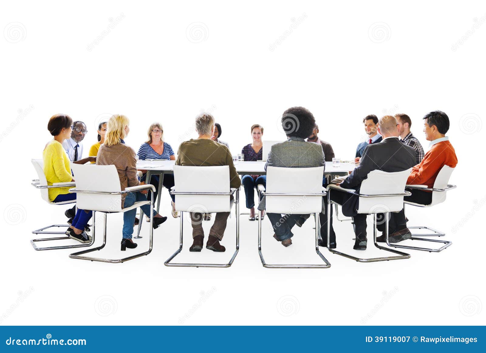 Gruppe Multiethnische Leute in Einer Sitzung Stockbild - Bild von ...