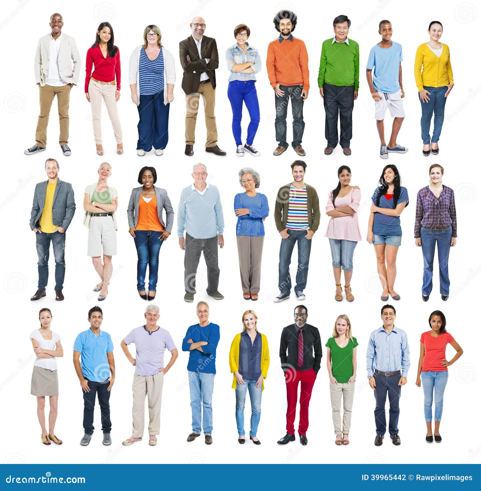 Gruppe Multiethnische Verschiedene Bunte Leute Stockfoto - Bild von ...