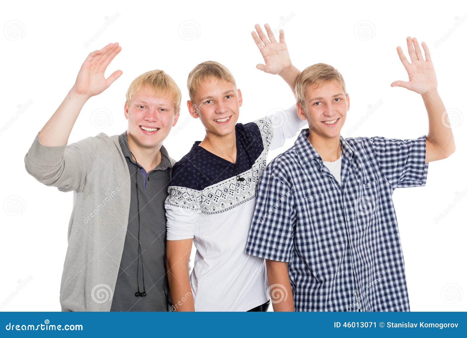 Gruppo Allegro Di Giovani Ragazzi Immagine Stock - Immagine di ...