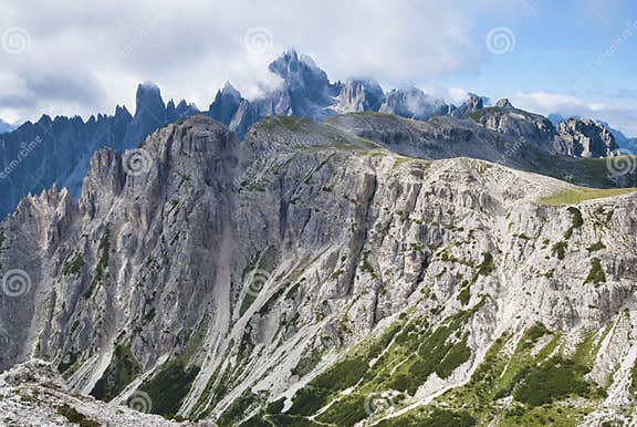 Gruppo Cadini stock photo. Image of nature, limestone - 19859956