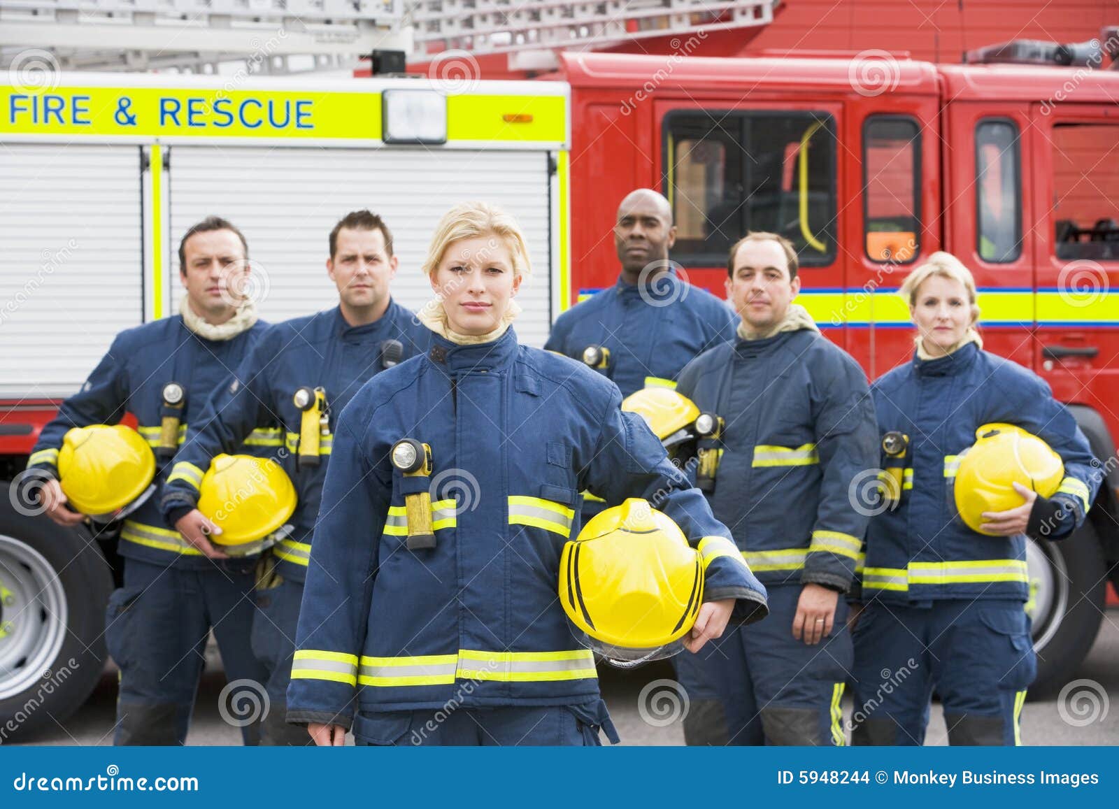 Gruppo Dei Pompieri Del Byportrait Fotografia Stock - Immagine di ...