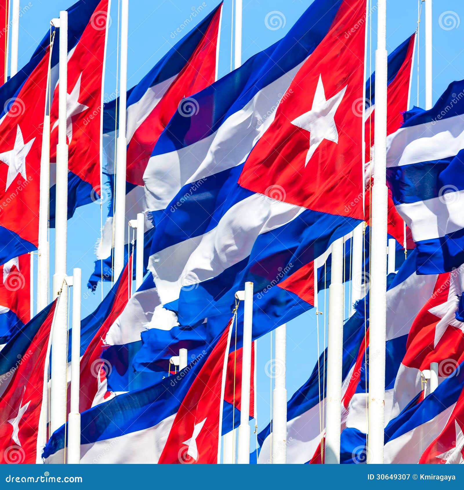Gruppo di bandiere cubane immagine stock. Immagine di patriottico ...