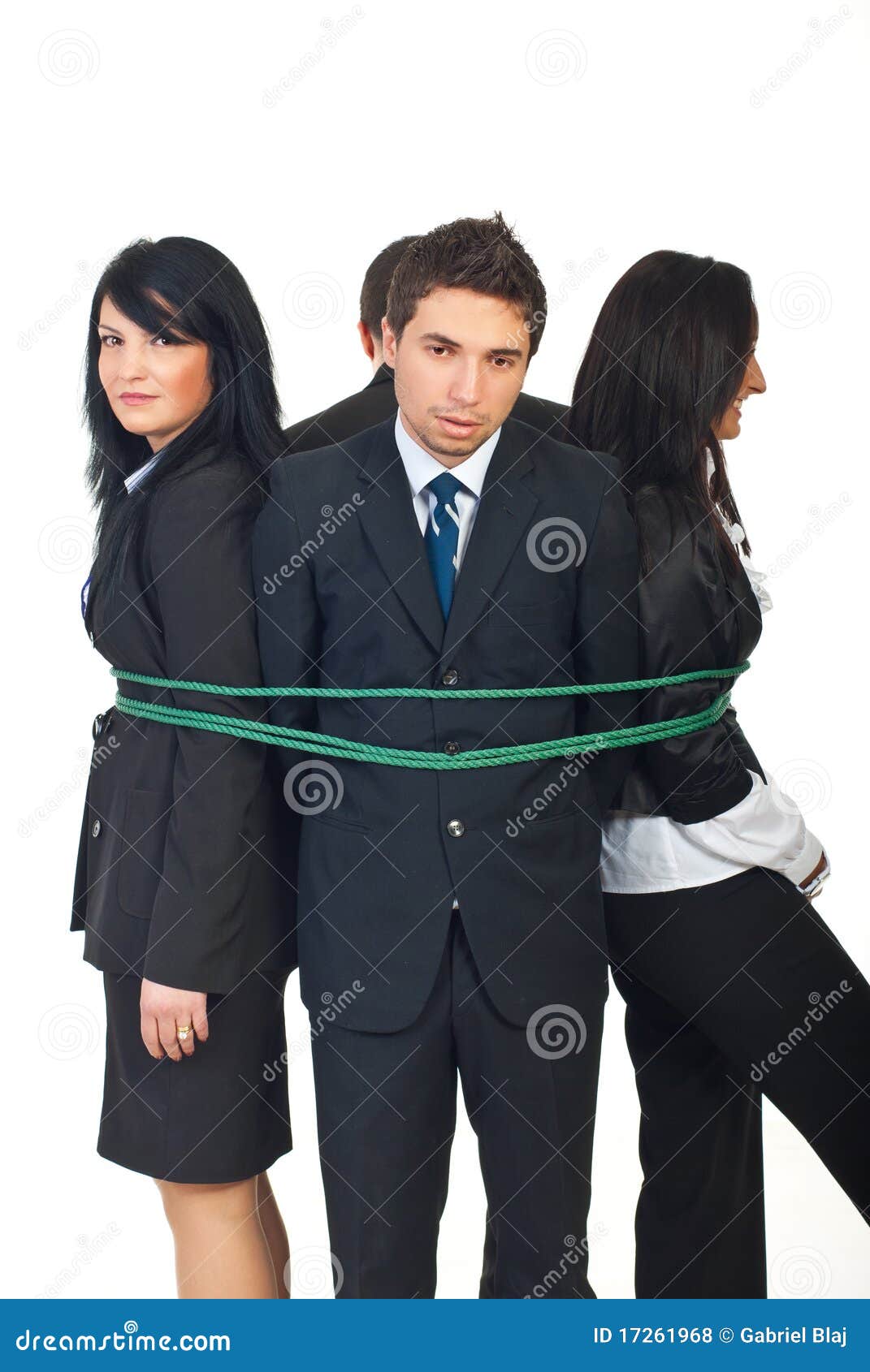 Gruppo Di Gente Di Affari Legata in Su Fotografia Stock - Immagine di ...