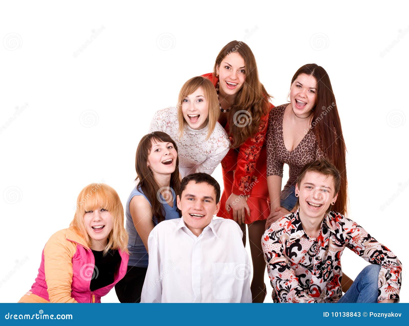 Gruppo di giovani. immagine stock. Immagine di sorriso - 10138843
