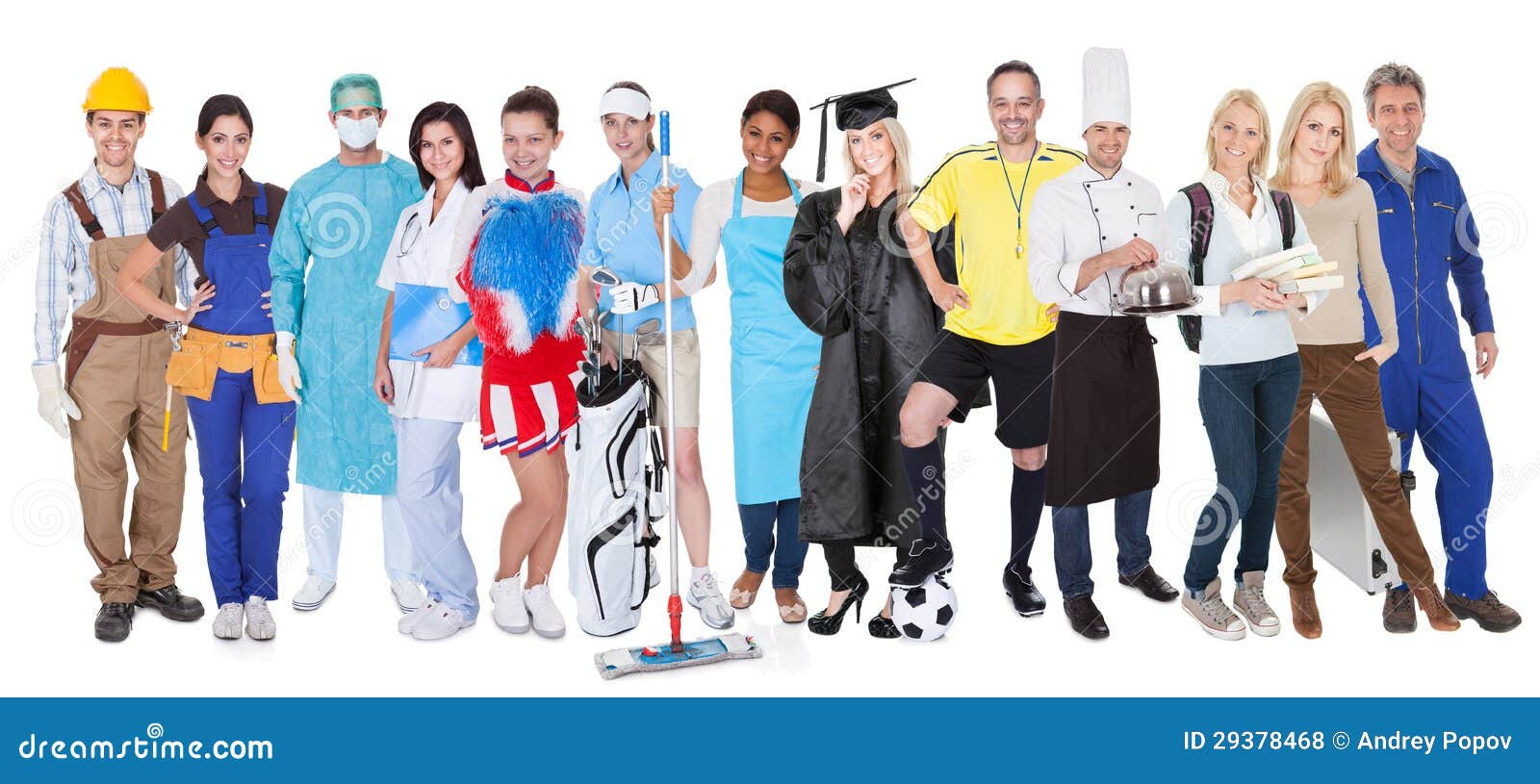 Gruppo Di Persone Che Rappresentano Le Diverse Professioni Fotografia ...