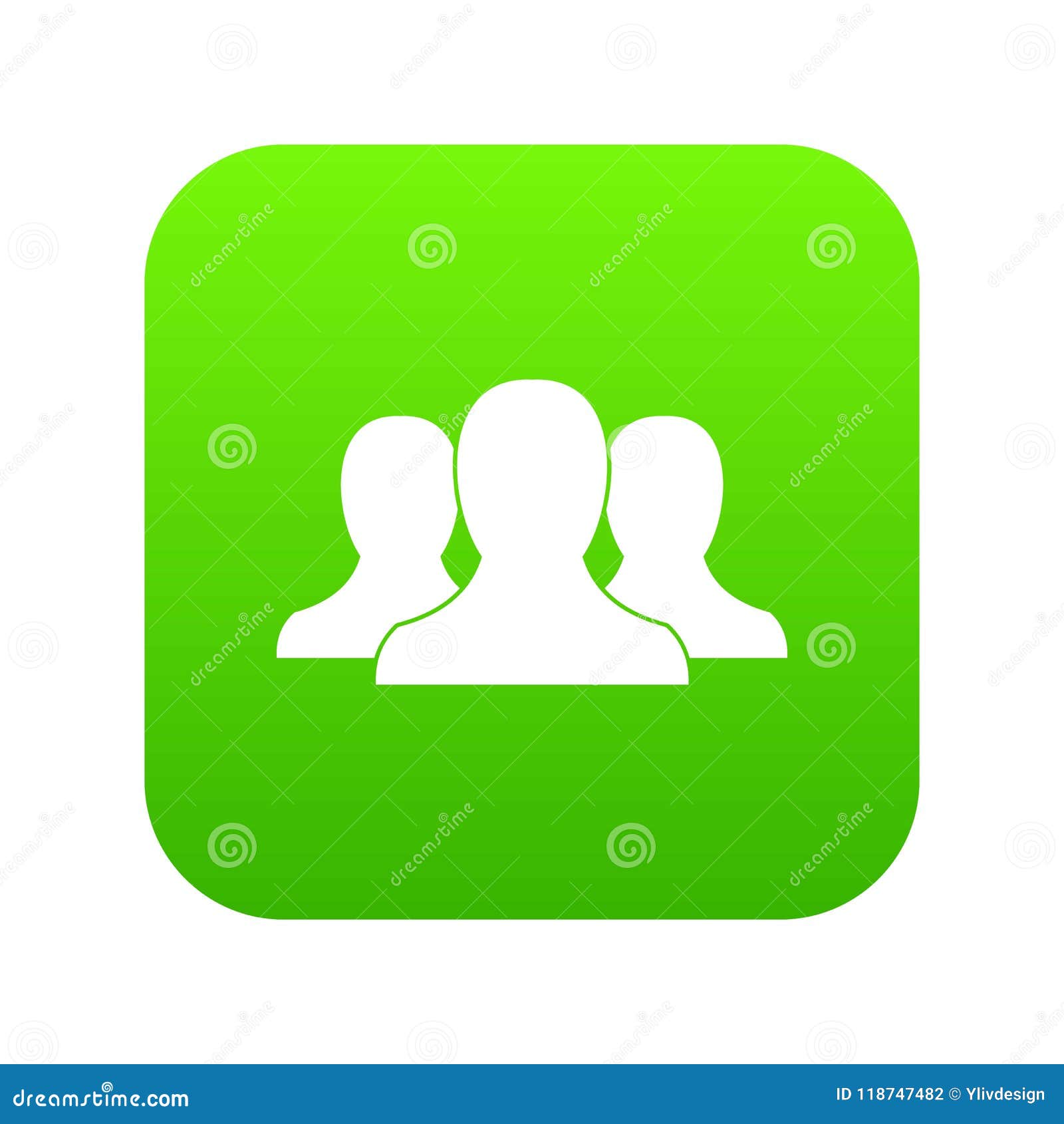 Gruppo Di Persone Verde Digitale Dell'icona Illustrazione Vettoriale ...