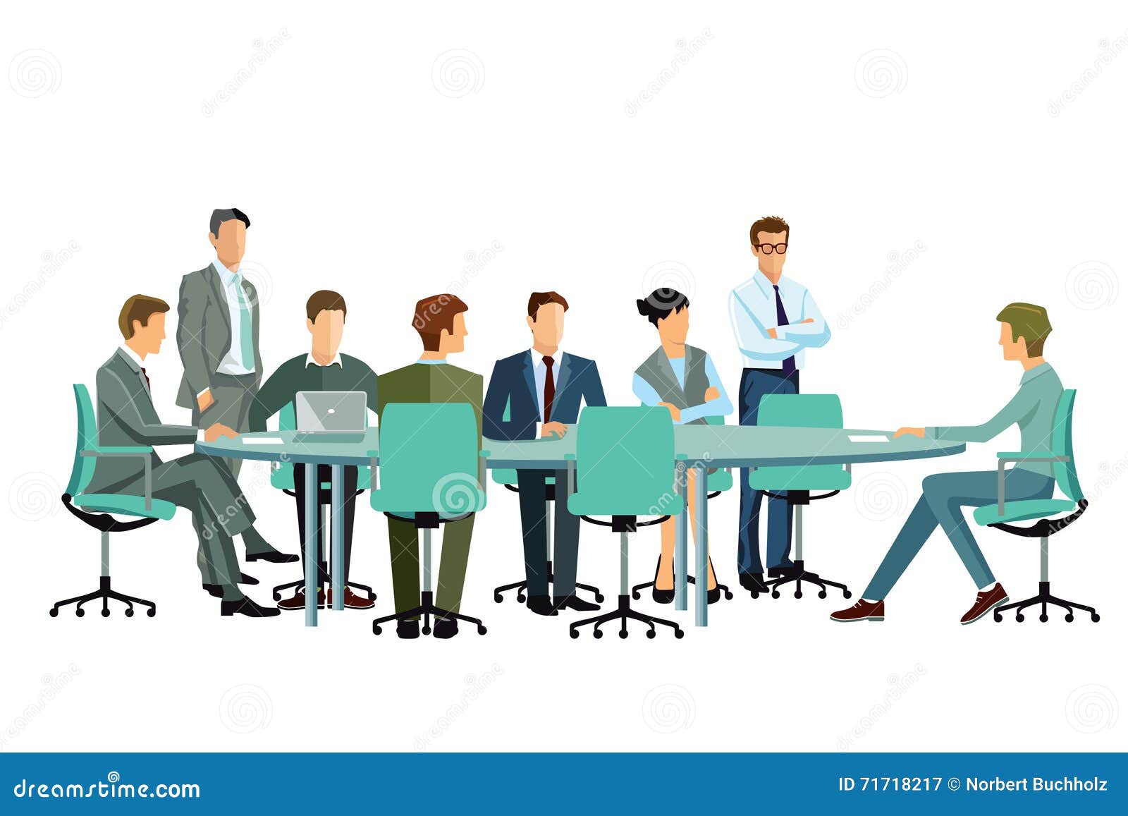 Gruppo O Riunione Di Consiglio Illustrazione Vettoriale - Illustrazione ...