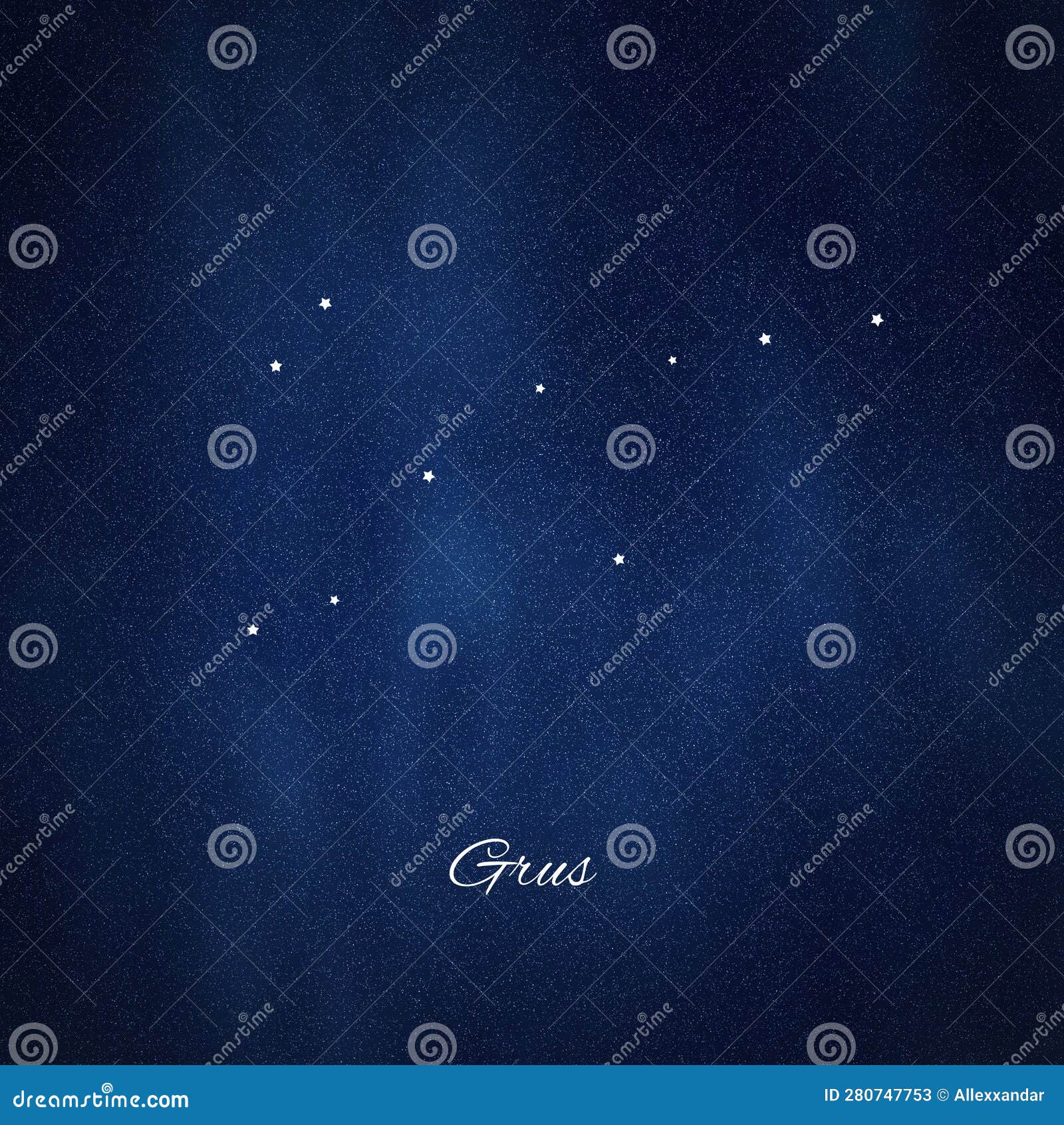 Grus Constellation, Cluster of Stars, Crane Constellation Stock Image ...