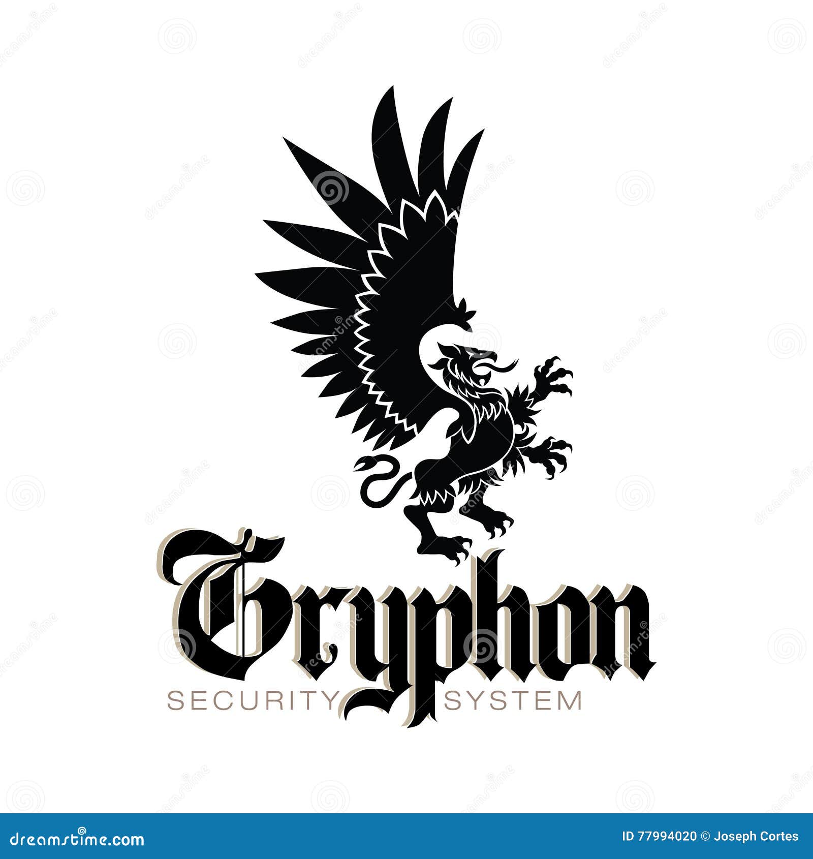 Gryphon icon design stock illustration. Illustration of fictional ...