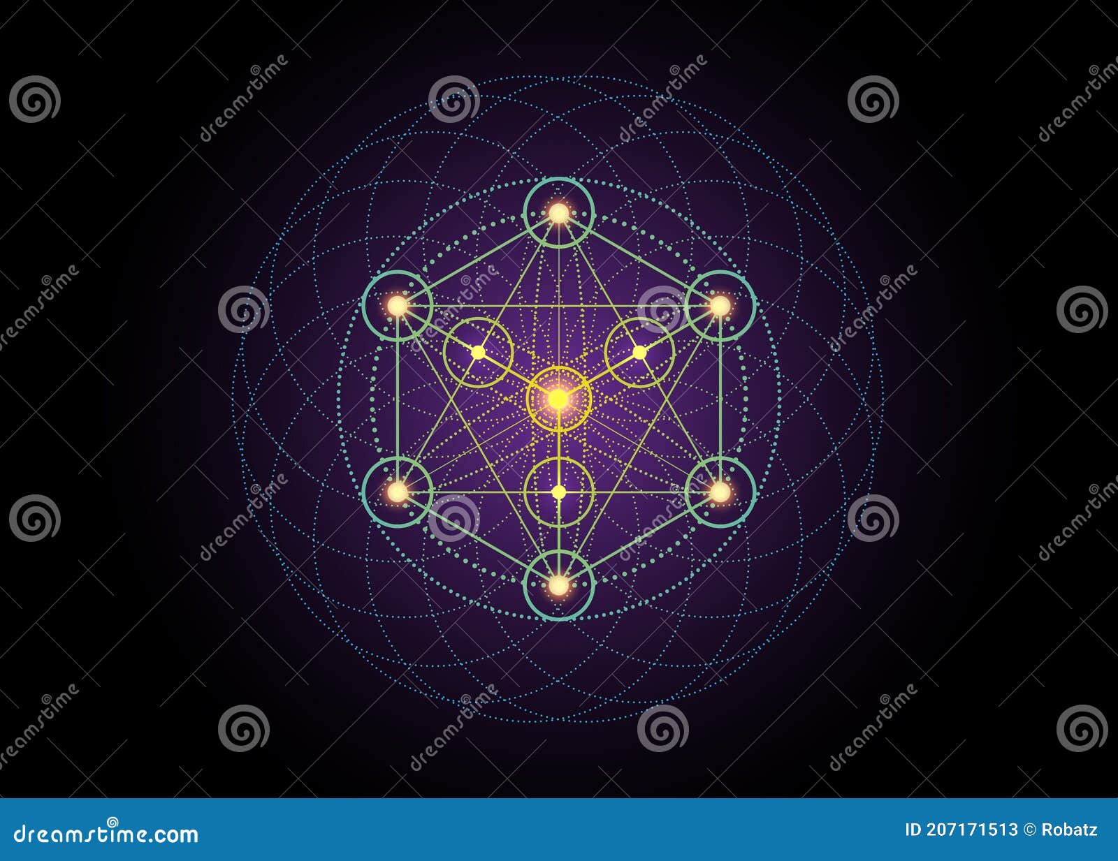 Alchemy Occult Sign, Metatrons Cube, Flower of Life. Sacred Geometry ...