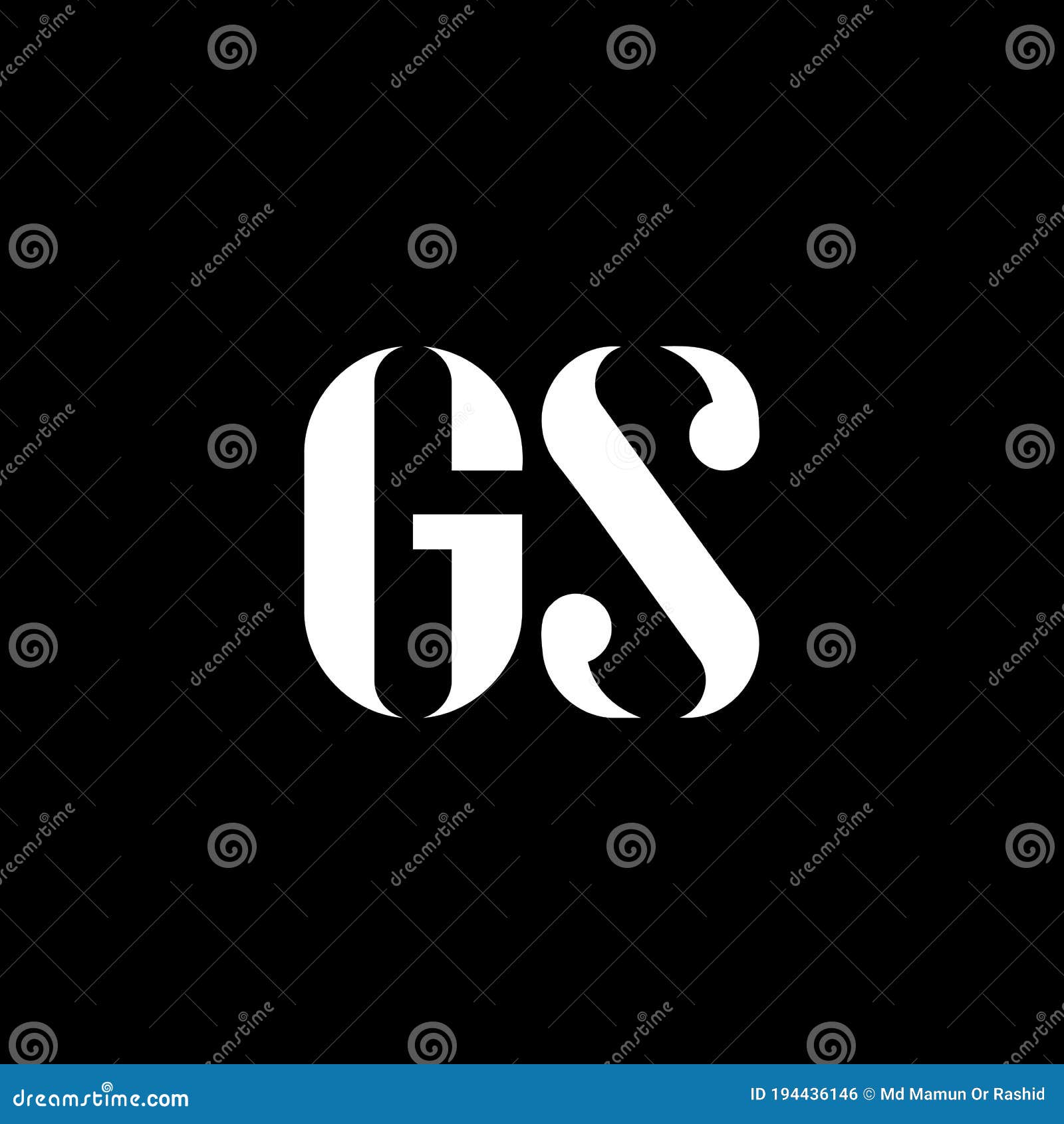 GS G S Letter Logo Design. Initial Letter GS Uppercase Monogram Logo ...
