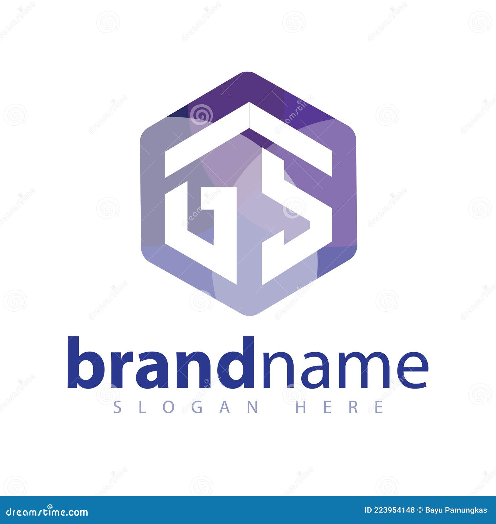 GS Initial Letter Hexagonal Logo Vector Template Stock Illustration ...