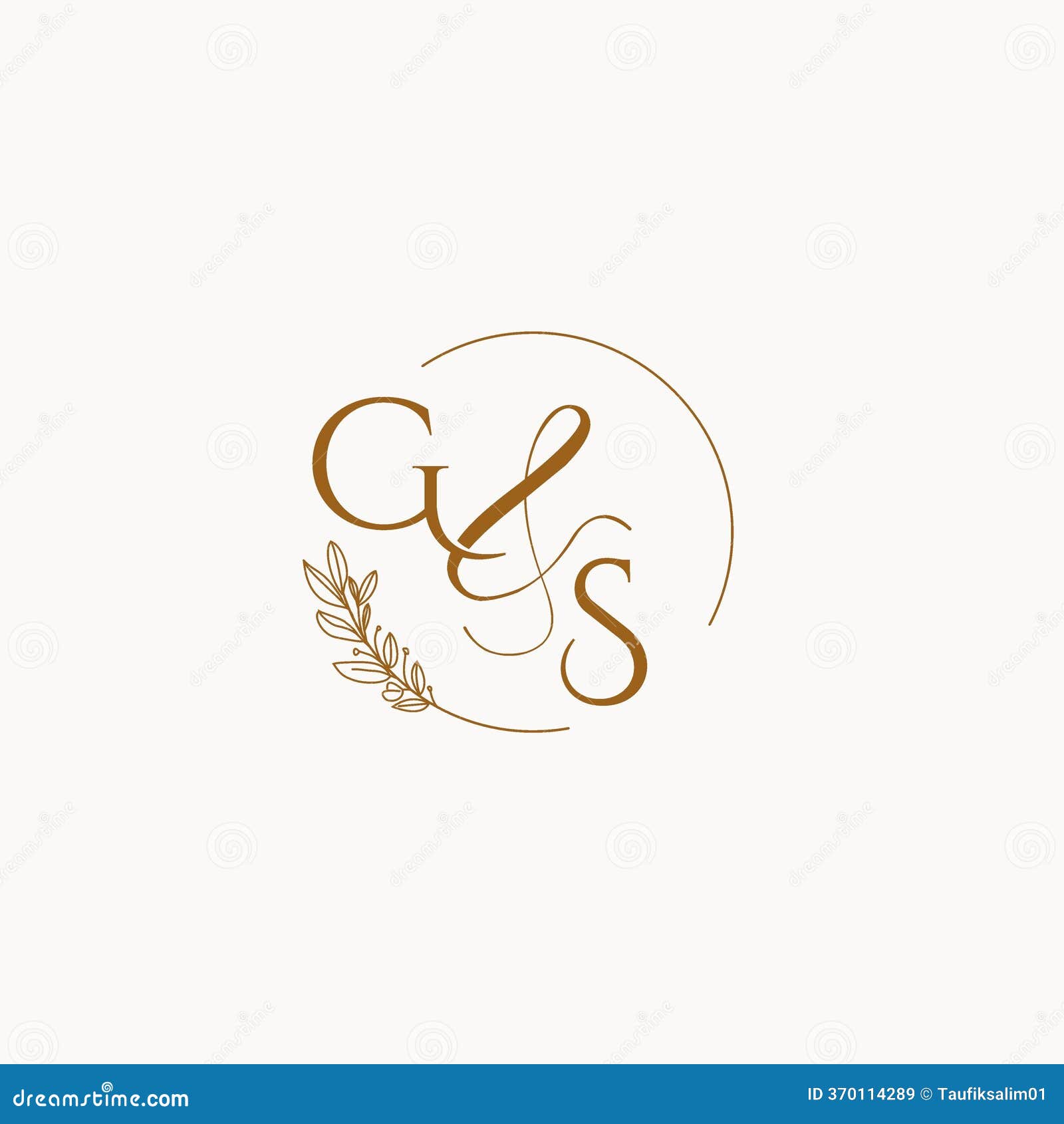 GS Initial Wedding Monogram Logo Cartoon Vector | CartoonDealer.com ...