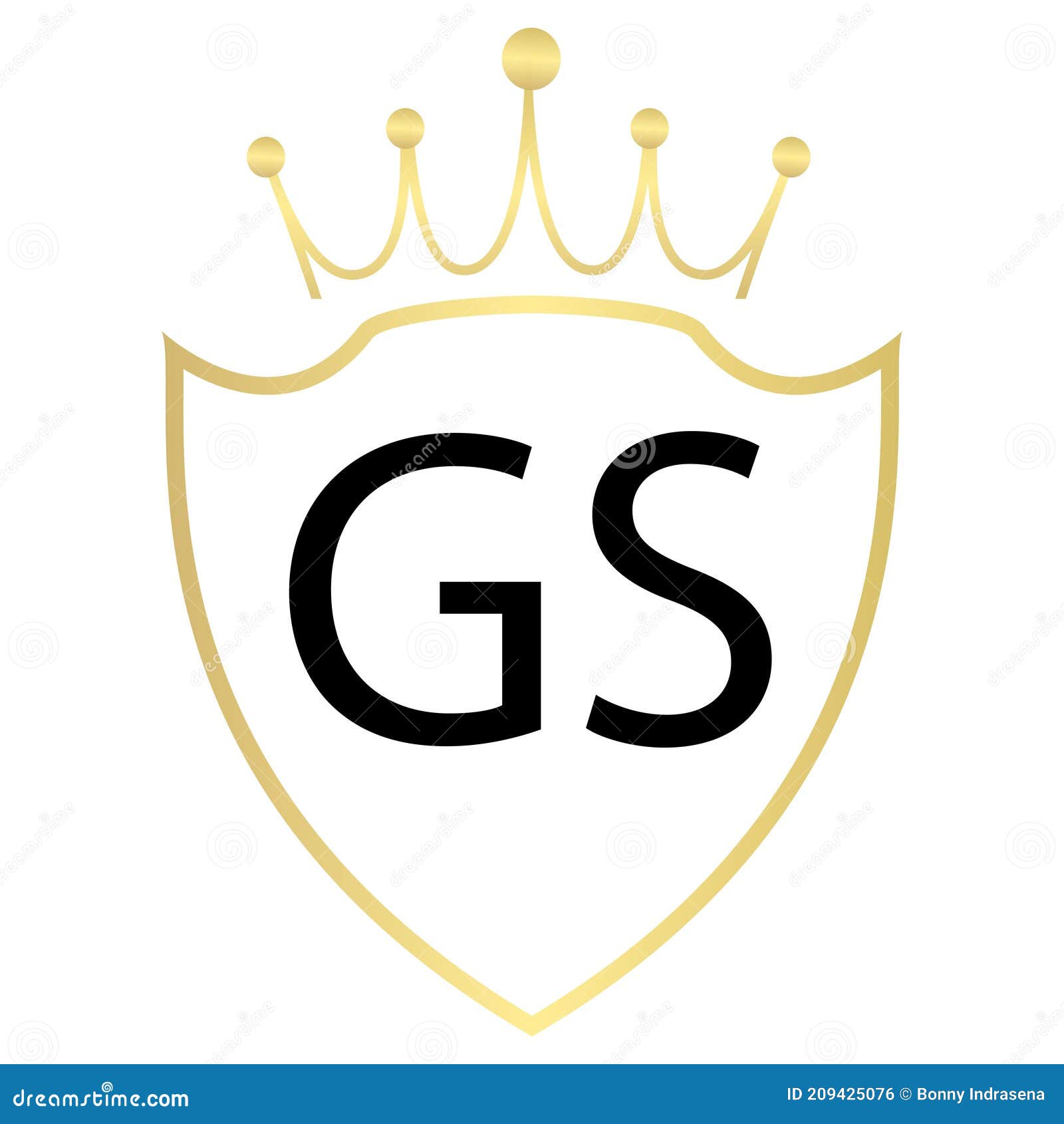 GS Letter Logo Design with Simple Style Stock Illustration ...