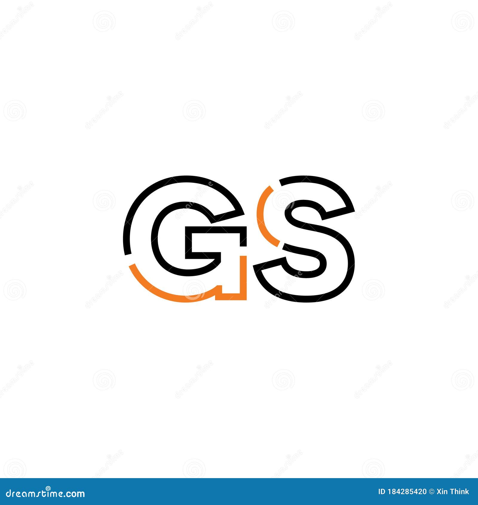 GS Letter Logo Icon Design Template Elements Stock Vector ...