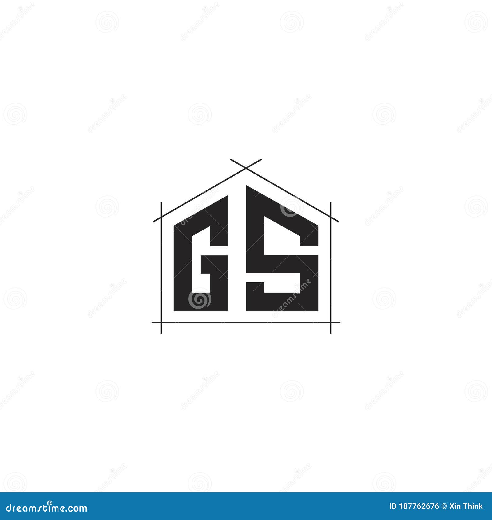GS Letter Logo Icon Design Template Elements Stock Vector ...