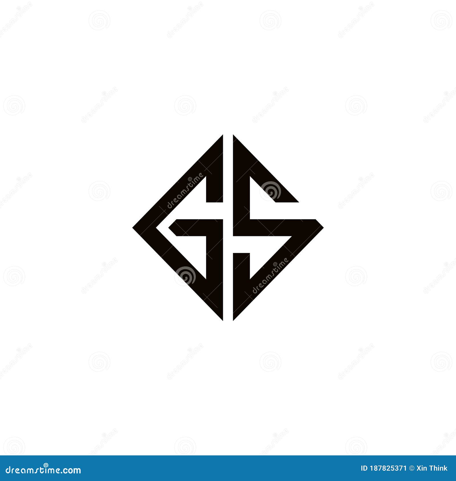 GS Letter Logo Icon Design Template Elements Stock Vector ...