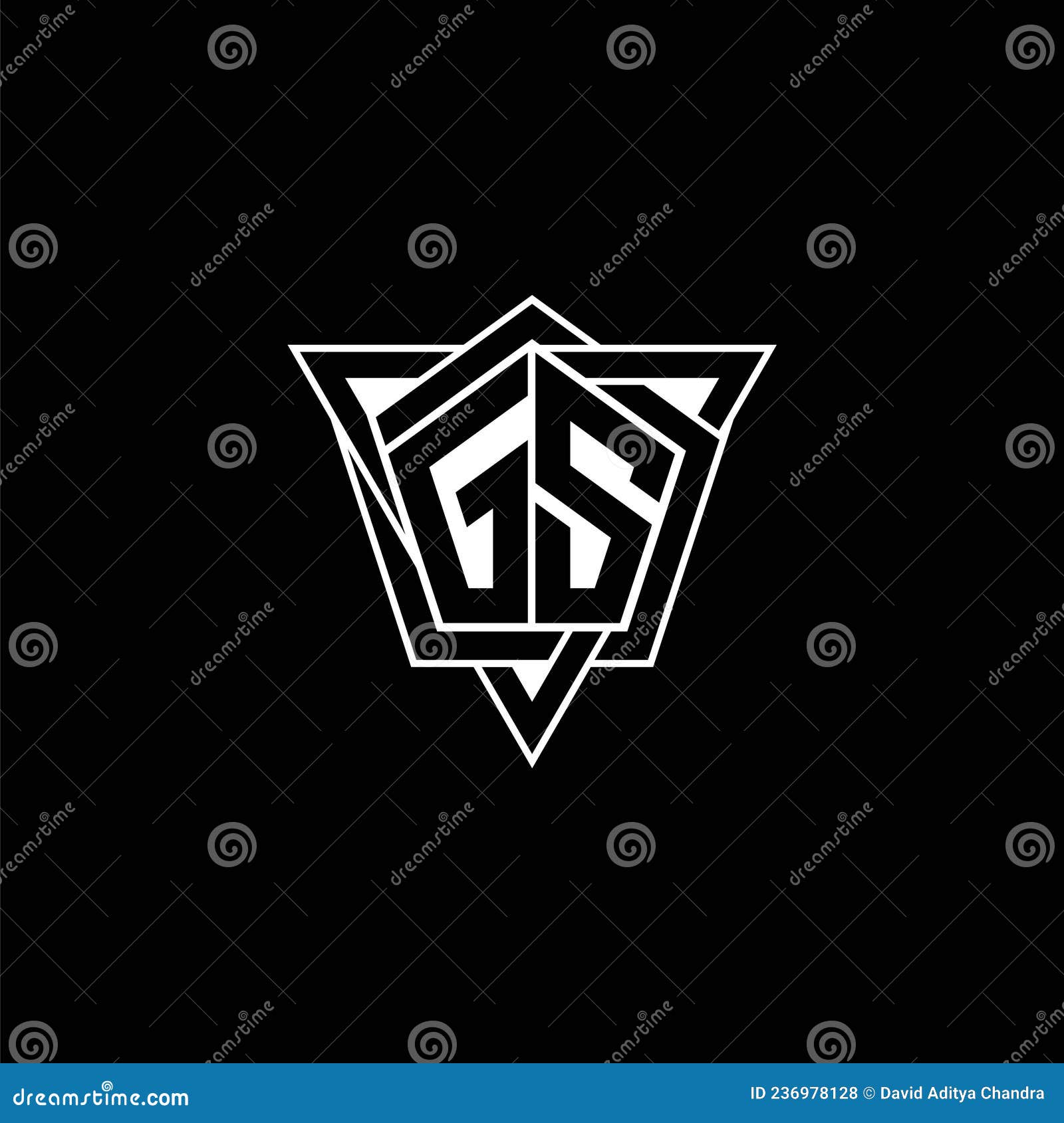 GS Logo Monogram Geometric Modern Design Stock Vector - Illustration of ...