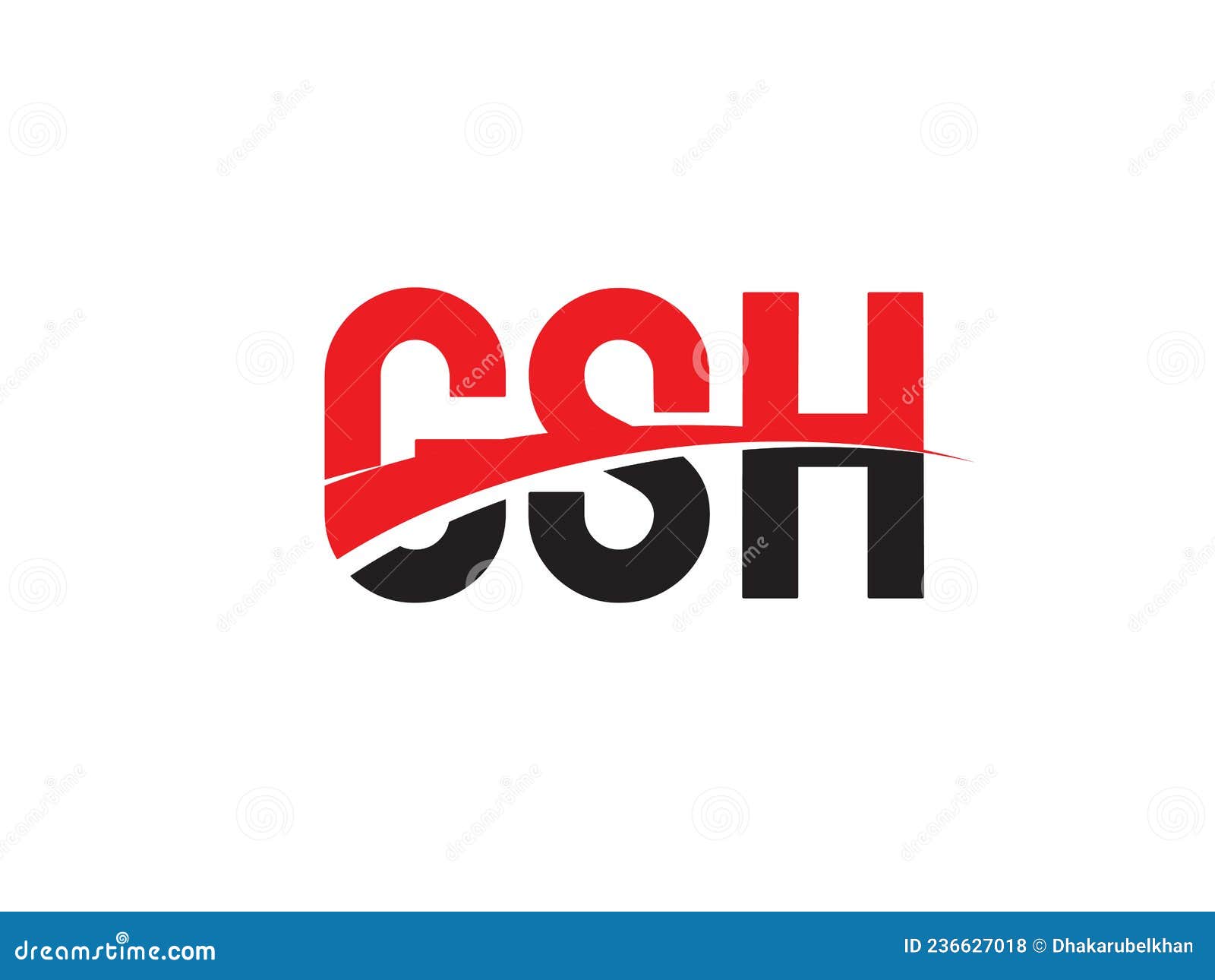 GSH Letter Initial Logo Design Vector Illustration Stock Vector ...