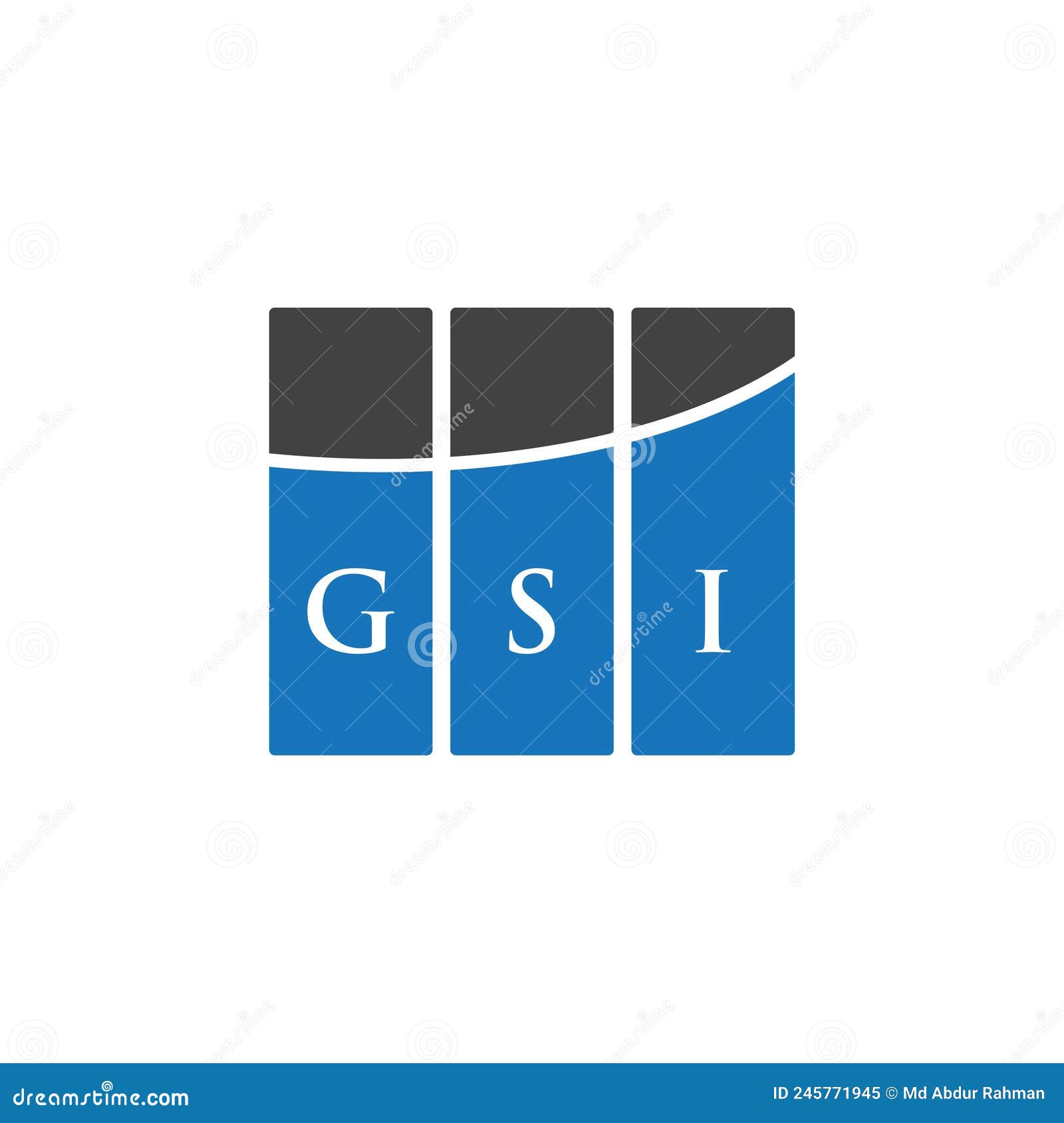 GSI Letter Logo Design On WHITE Background. GSI Creative Initials ...