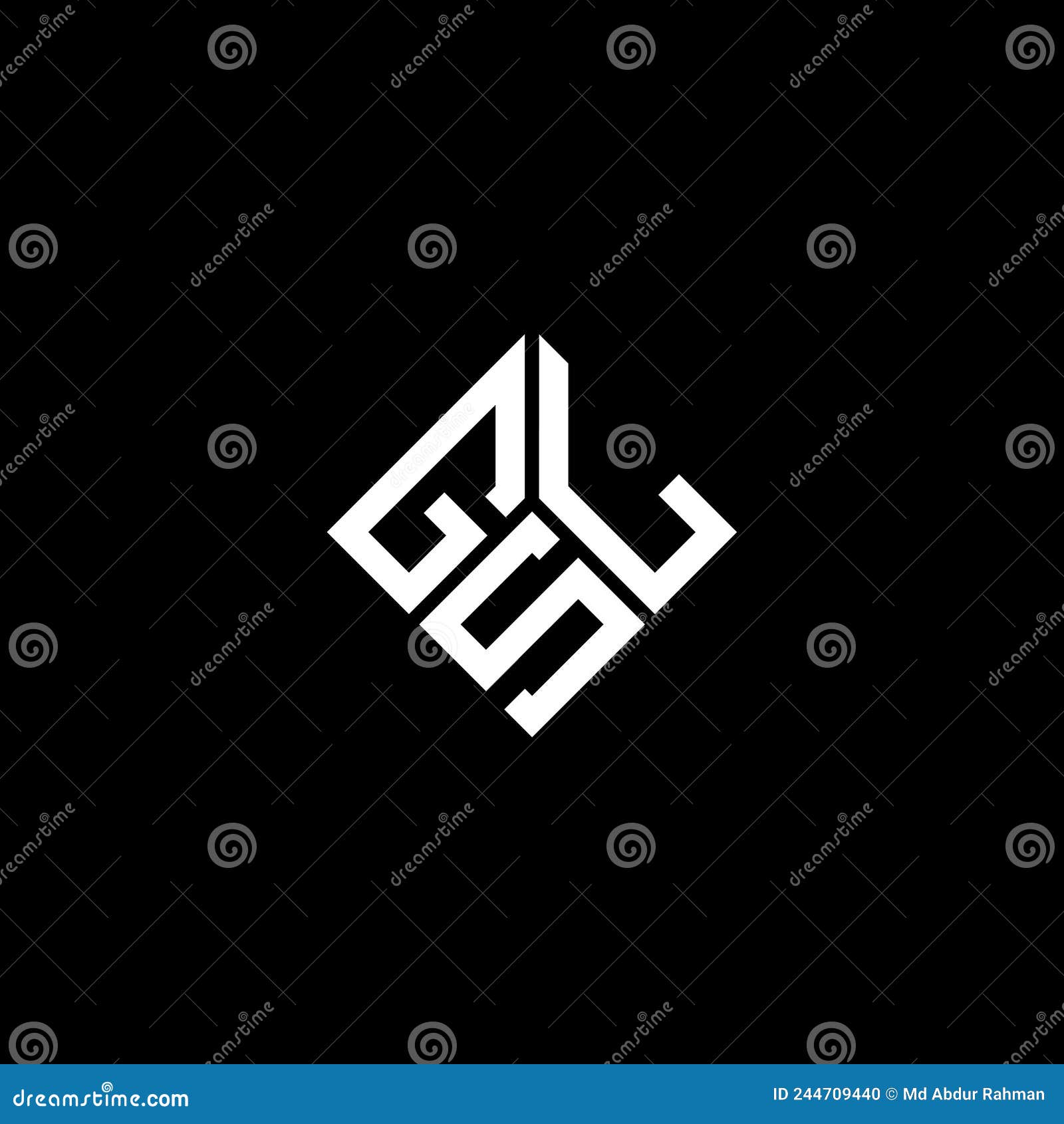 GSL Letter Logo Design on Black Background. GSL Creative Initials ...