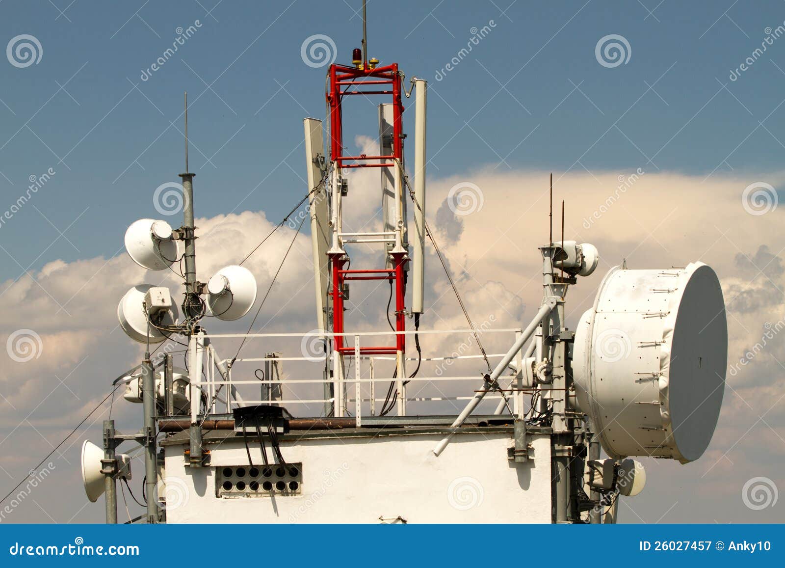 GSM Antenna stock image. Image of signal, industry, blue - 26027457