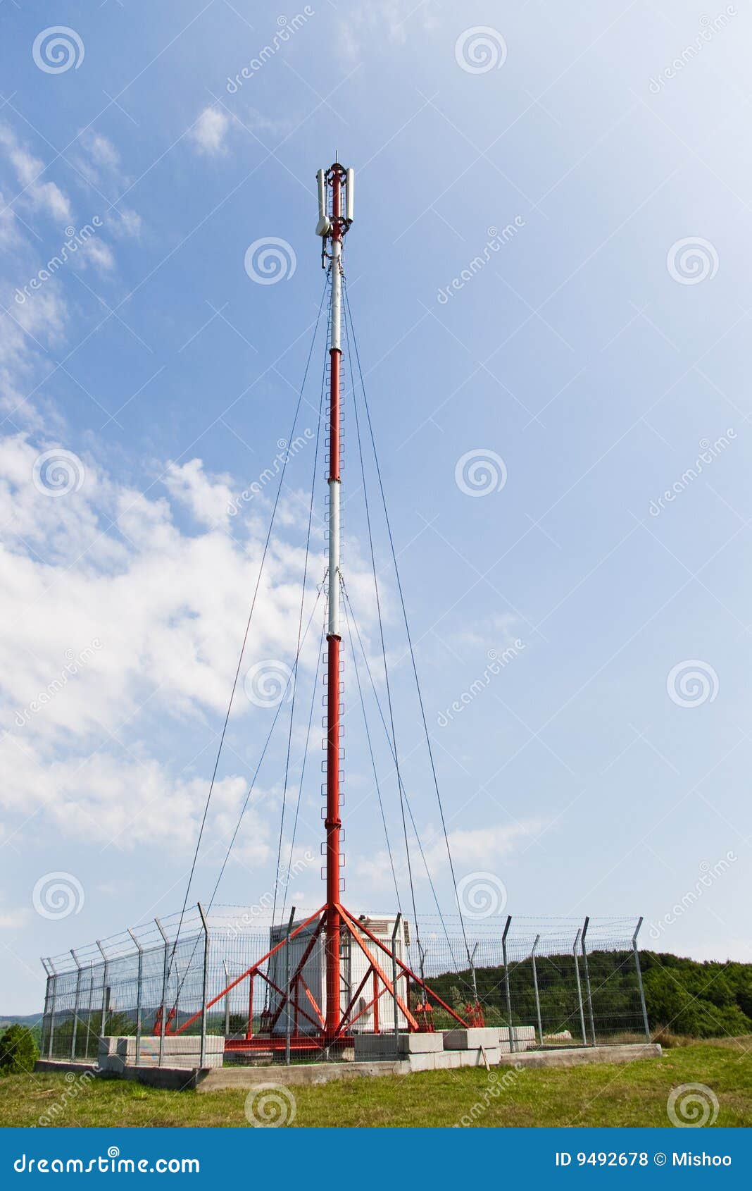 GSM antenna stock photo. Image of connection, radio, summer - 9492678