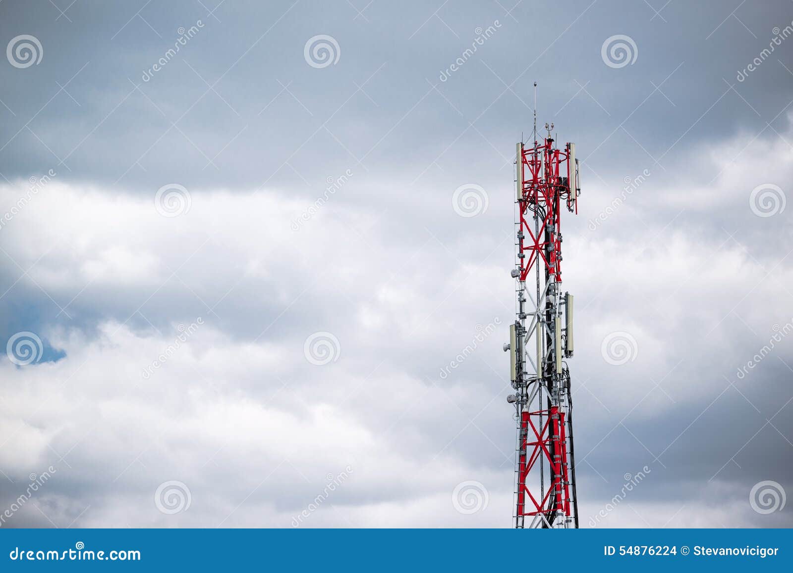 GSM Antenna Tower stock photo. Image of pylon, wireless - 54876224