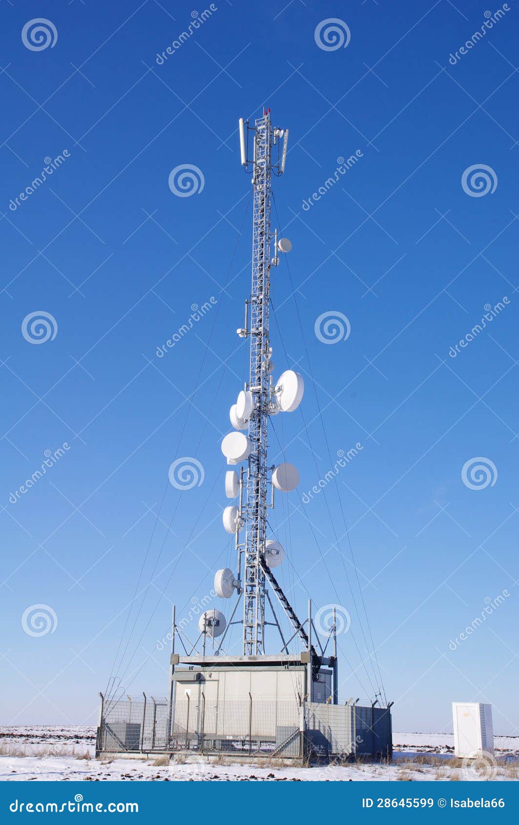 Gsm Antenna Transmitter in the Field Stock Image - Image of antenna ...