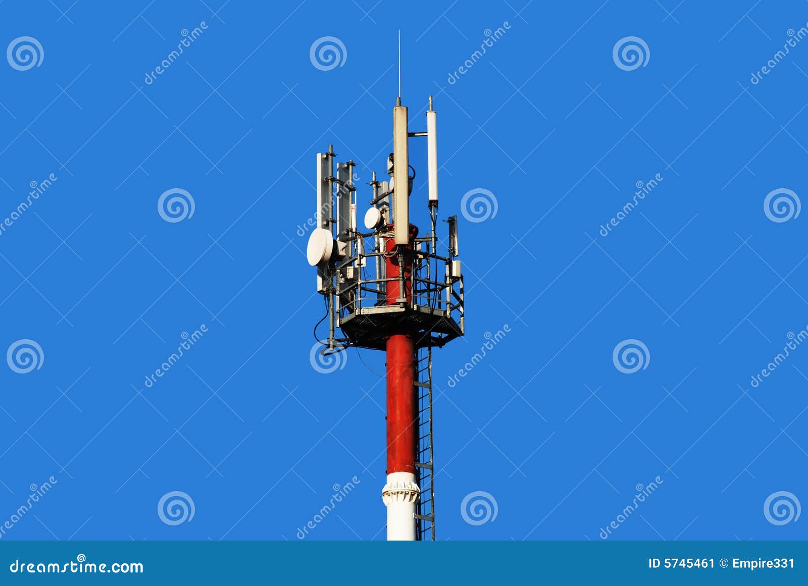 GSM antenne stock afbeelding. Image of technologie, rood - 5745461
