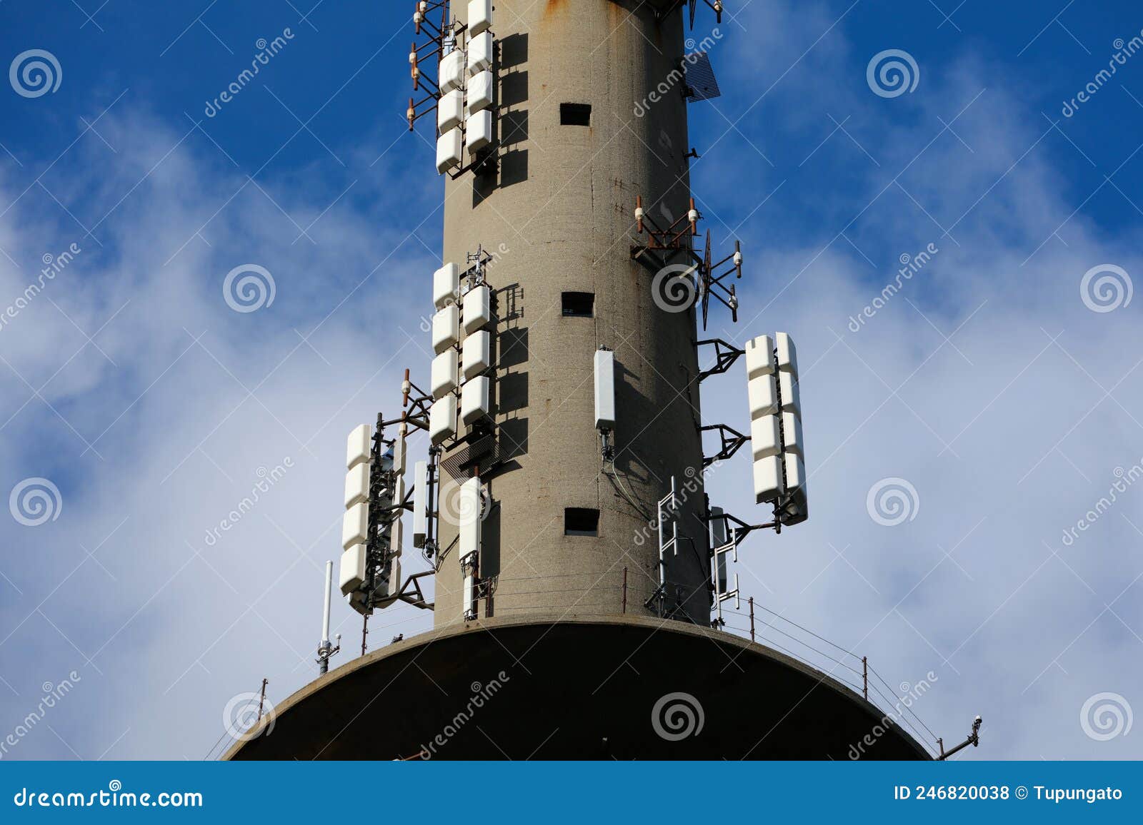 GSM base station antennas stock photo. Image of base - 246820038