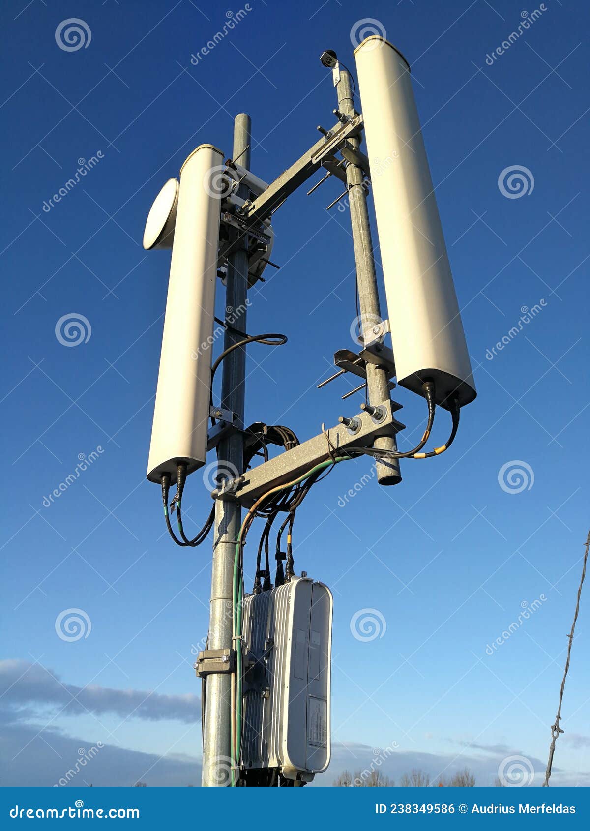 GSM Base Station and Repeater Tower Stock Photo - Image of clouds, mast ...